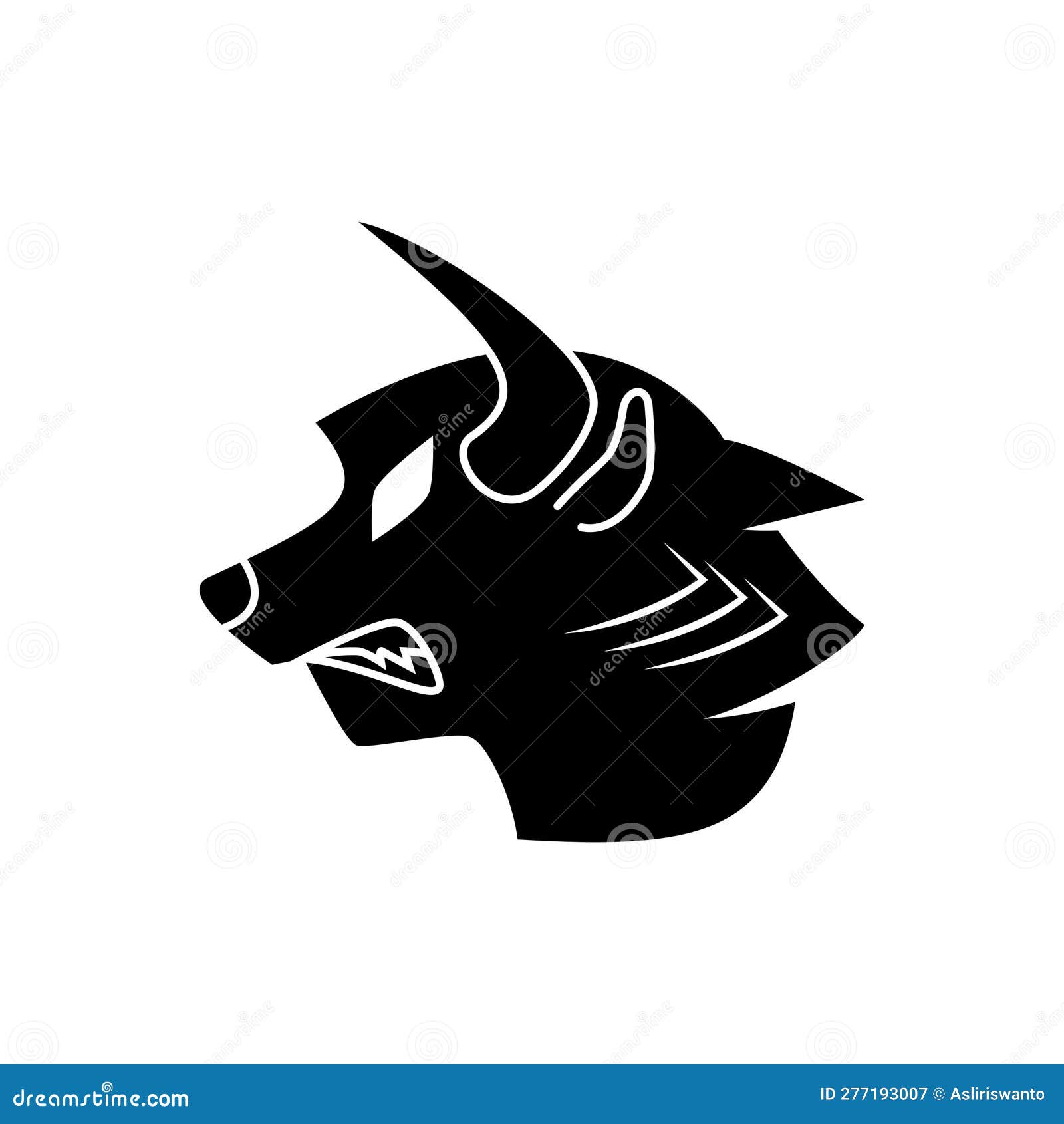 Angry Bull Icon Silhouette. Simple, Minimal and Creative Concept Stock ...