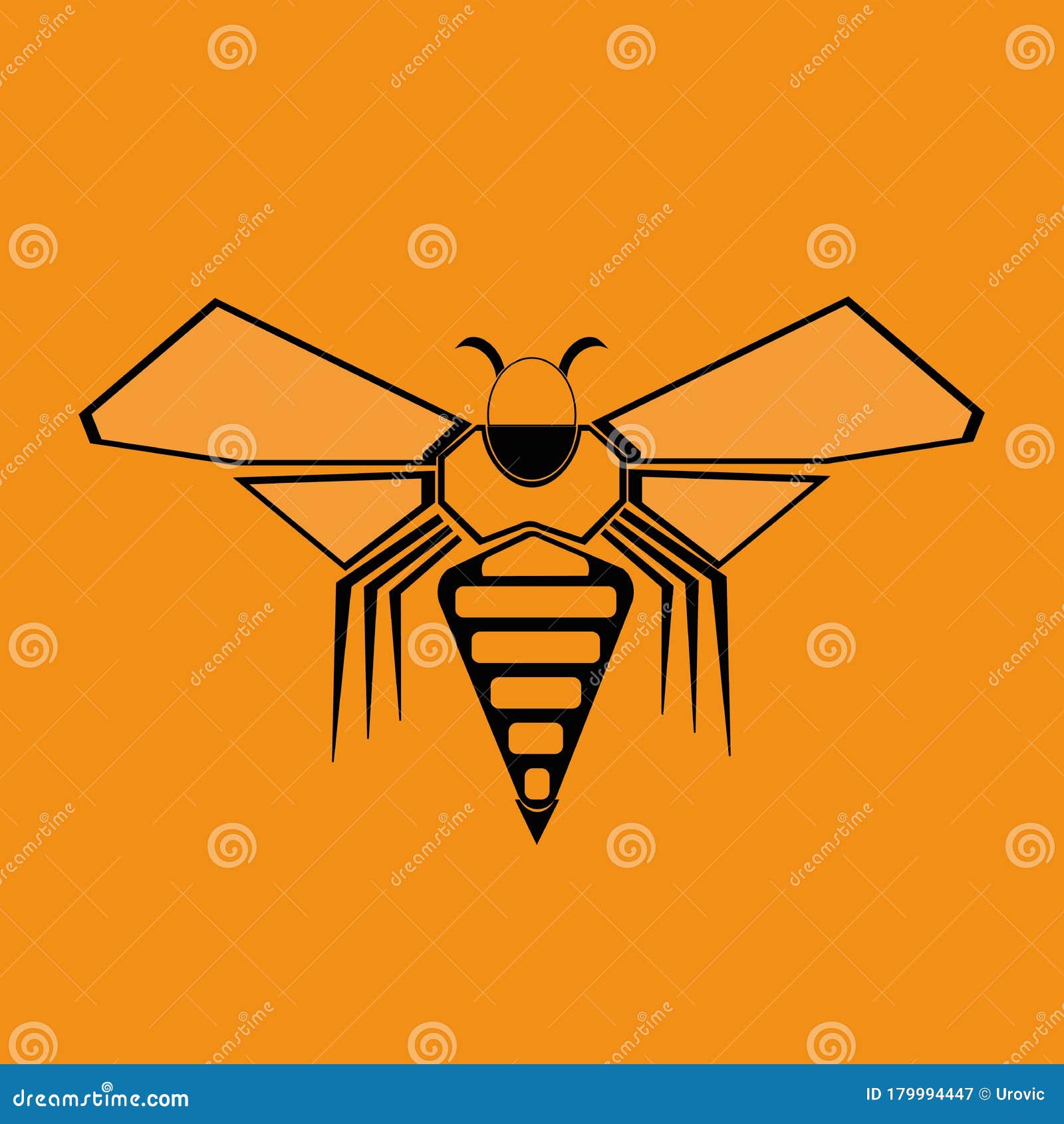 Logo, bee, wasp stock illustration. Illustration of honey - 179994447