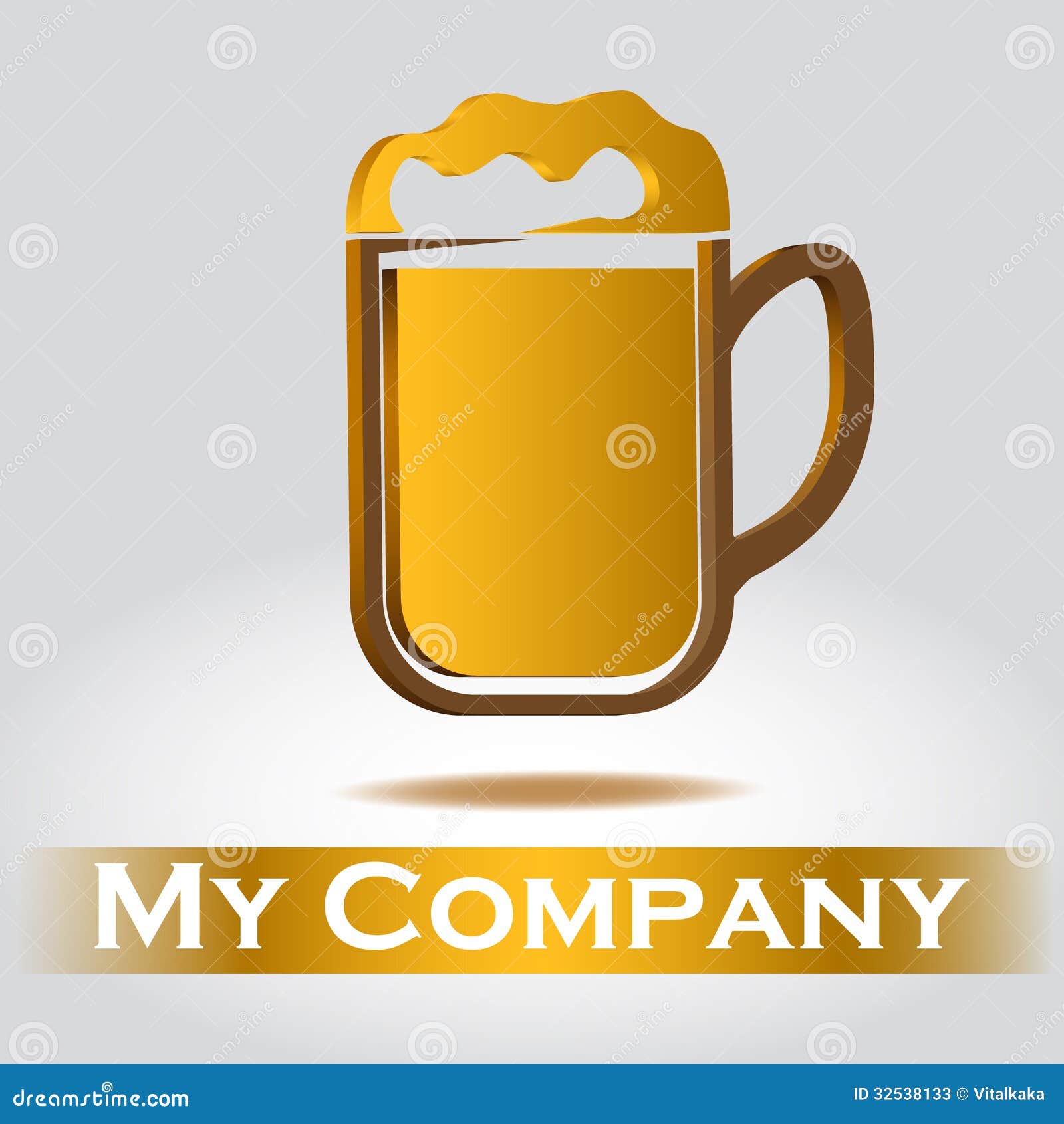 Logo for beer company stock illustration. Illustration of name - 32538133