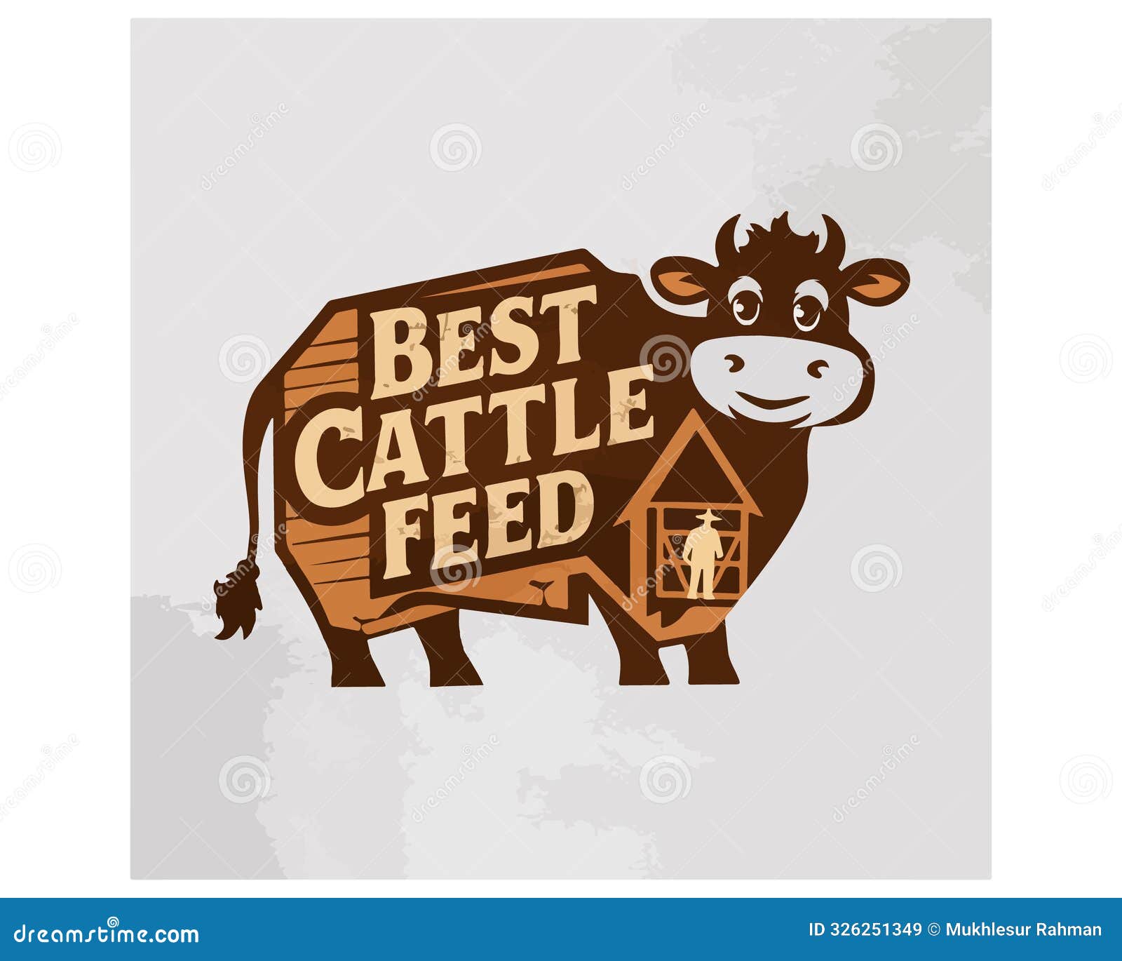 Logo of best cattle feed. stock illustration. Illustration of sticker ...
