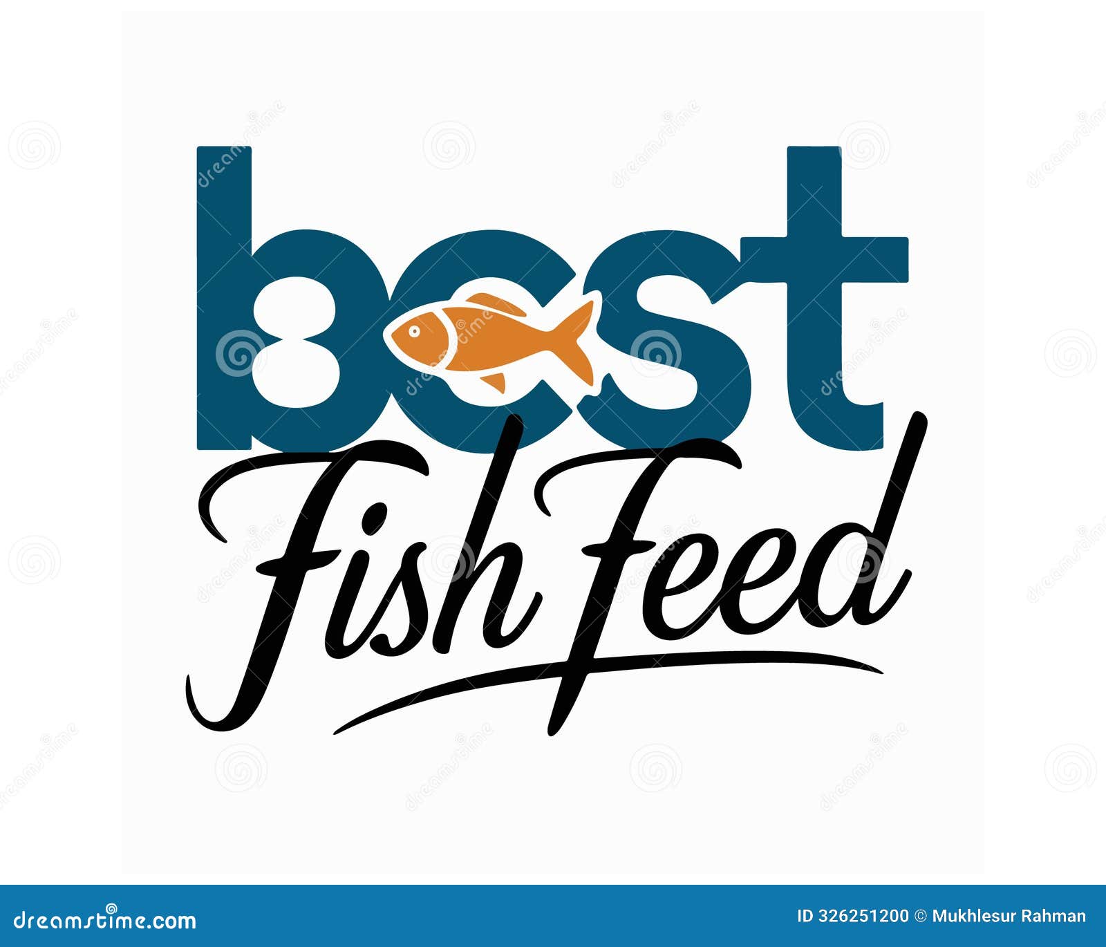Logo of best fish feed. stock illustration. Illustration of sticker ...