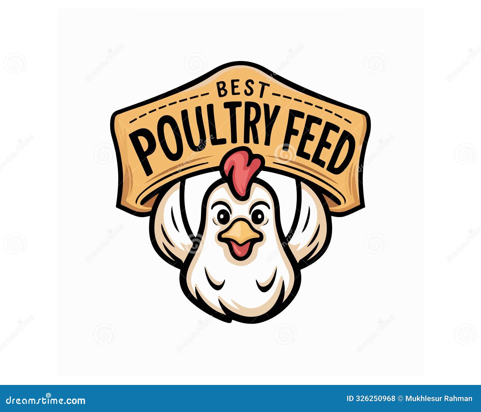 Logo of best poultry feed. stock illustration. Illustration of text ...