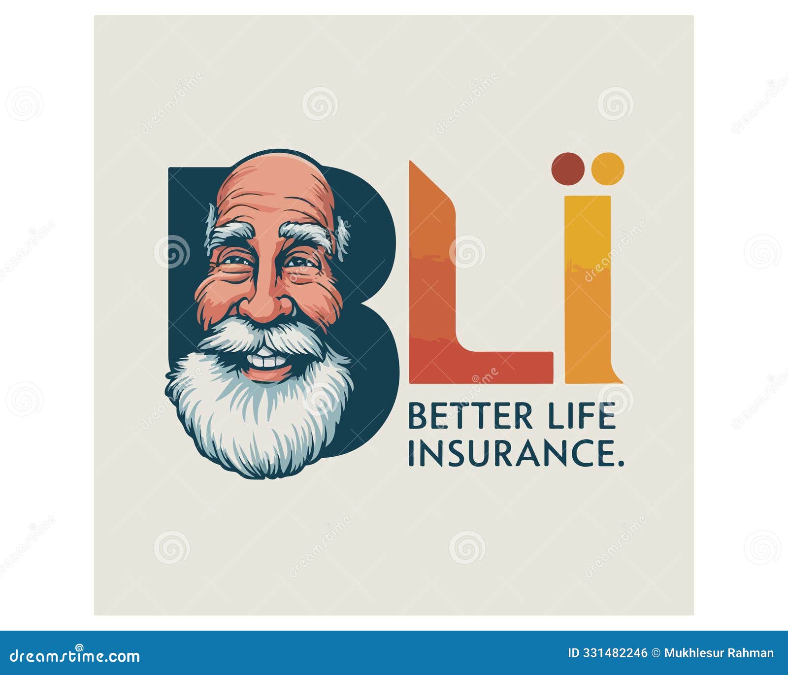 Logo of Better Life Insurance Stock Illustration - Illustration of nose ...