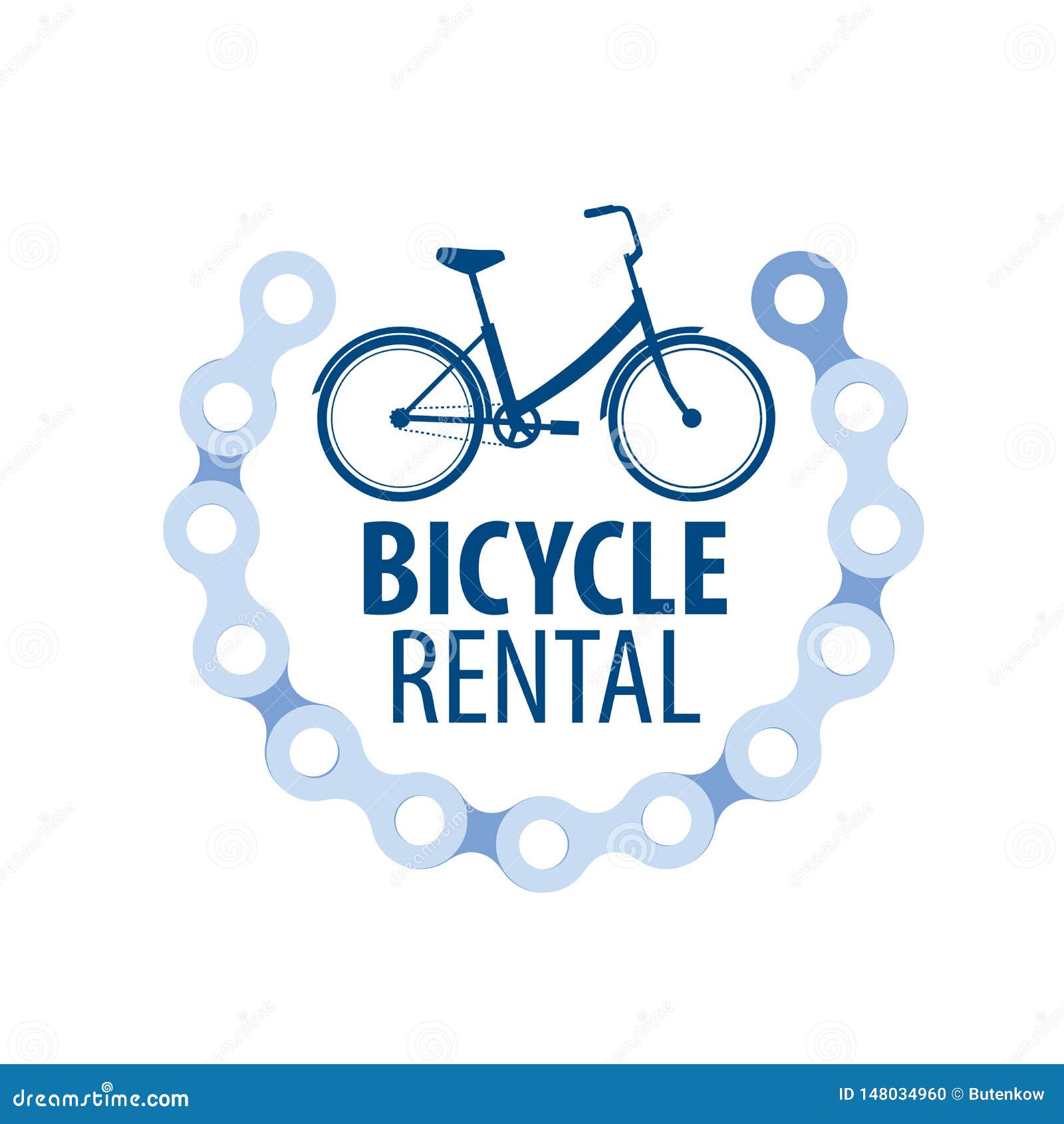 Logo for Bicycle Rental. Vector Illustration on White Background Stock ...
