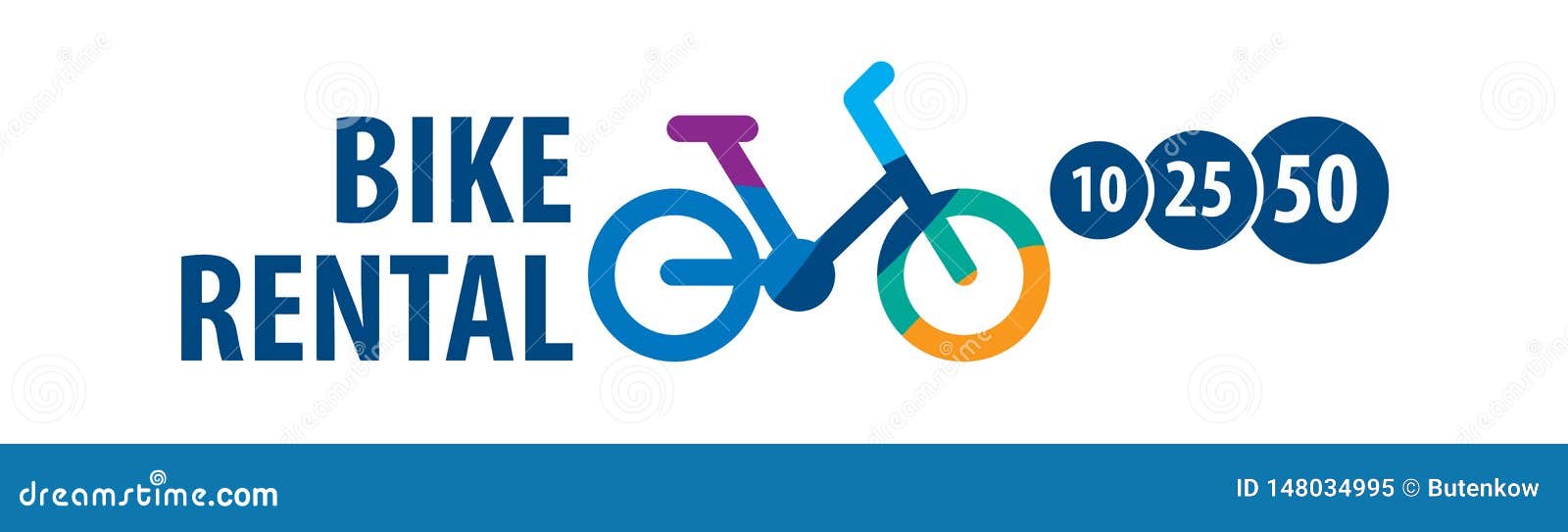 Logo for Bicycle Rental. Vector Illustration on White Background Stock ...
