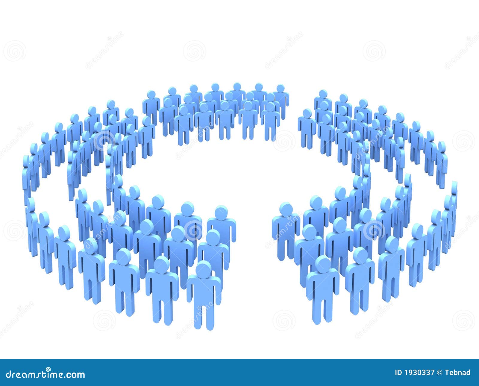 Logo big team in sectors stock illustration. Illustration of office ...