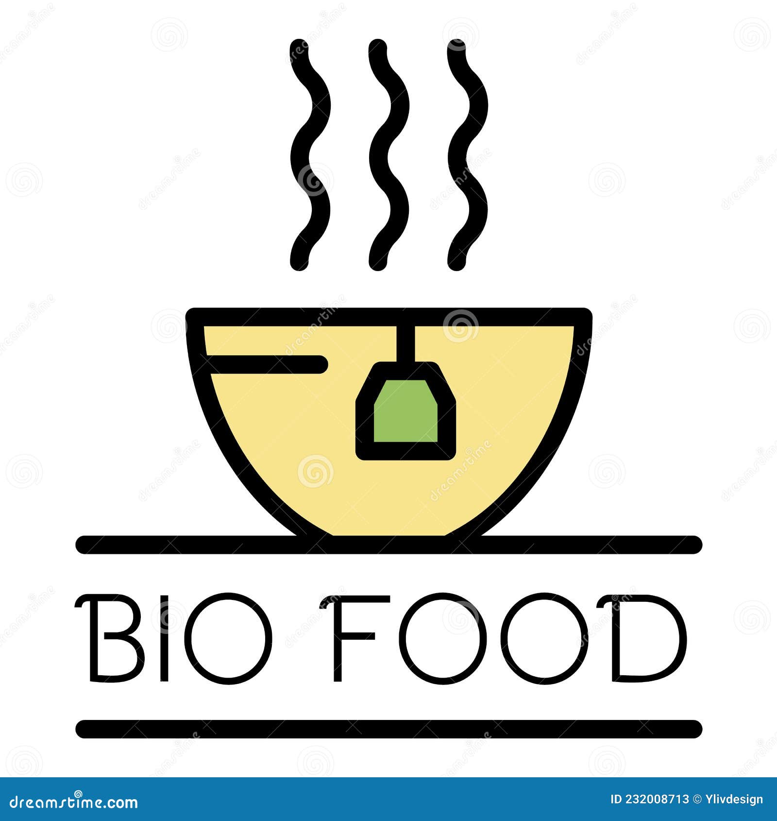 Logo bio alimentaire illustration de vecteur. Illustration du ligne ...
