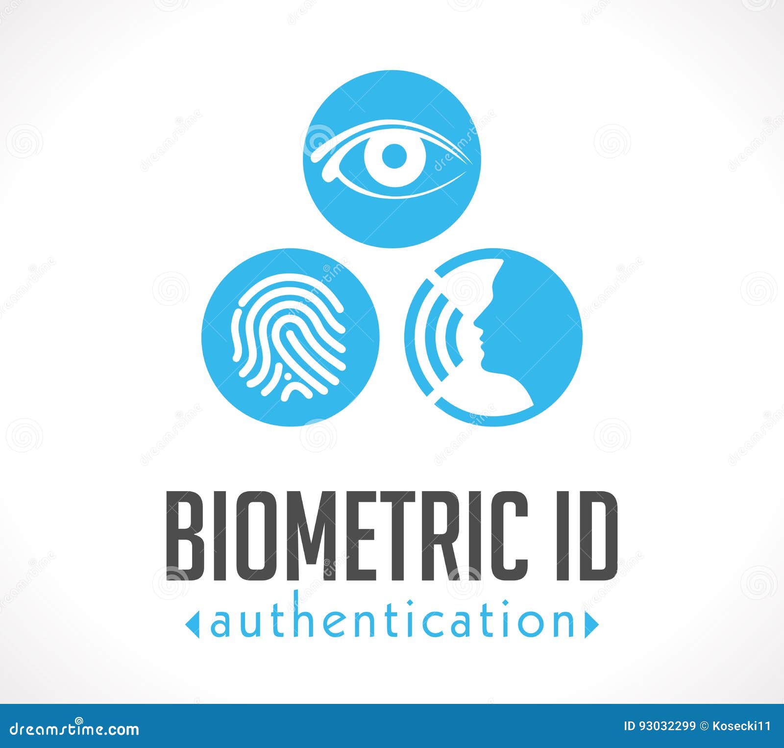 Logo Biometric Id Authentication Stock Vector Illustration Of