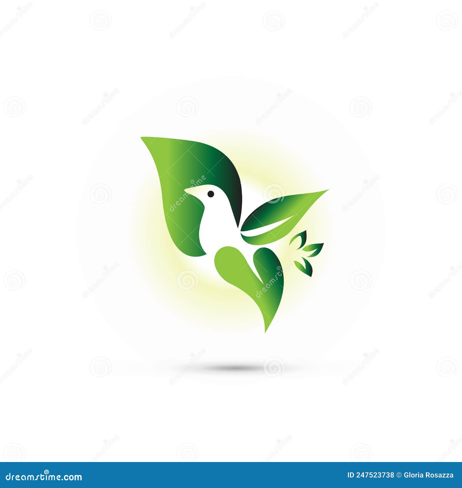 Logo Bird Leaf Flying Icon Clipart Stock Vector - Illustration of ...