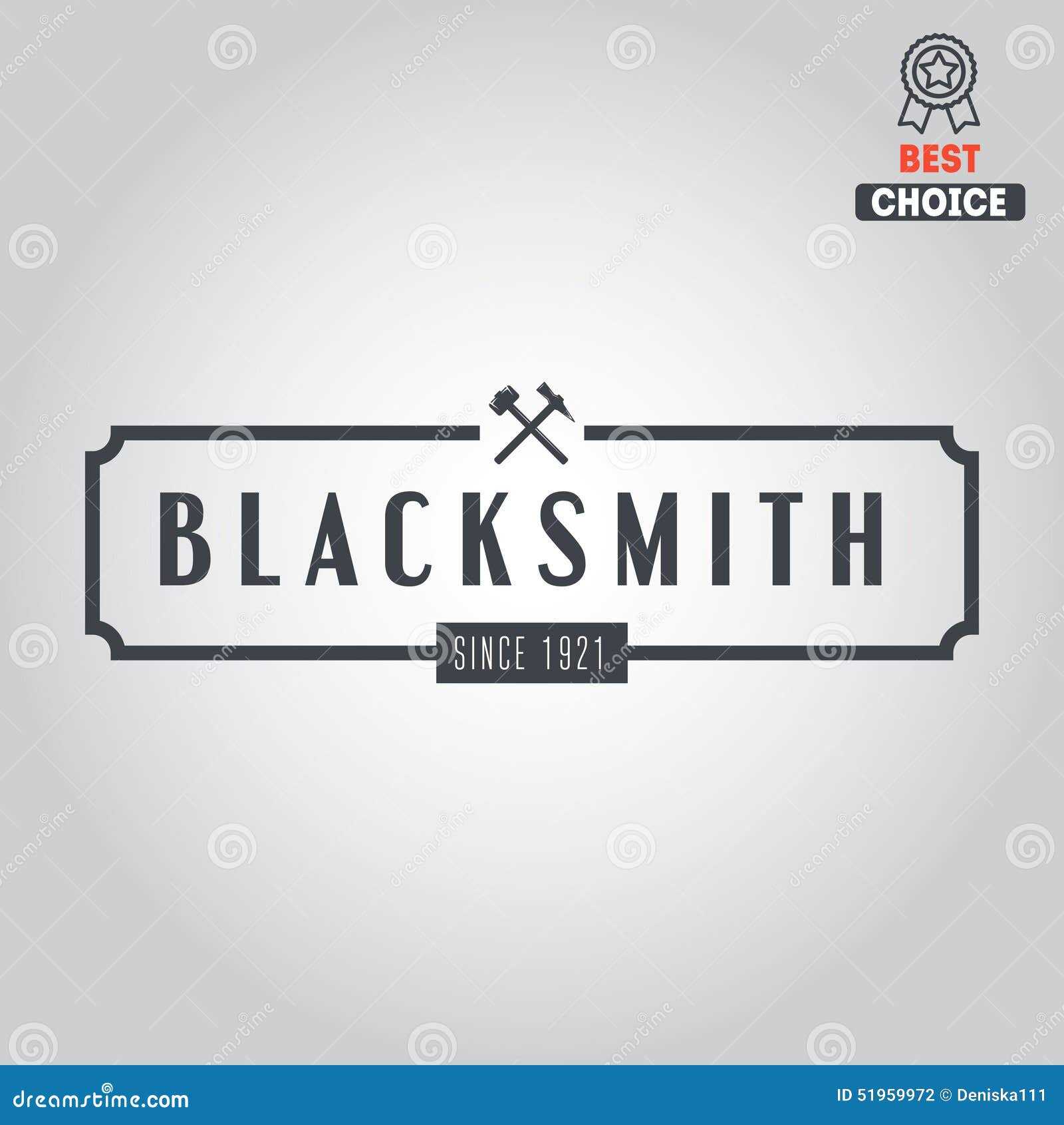 Logo for Blacksmith, Typographic Logotype, Badge Stock Vector ...