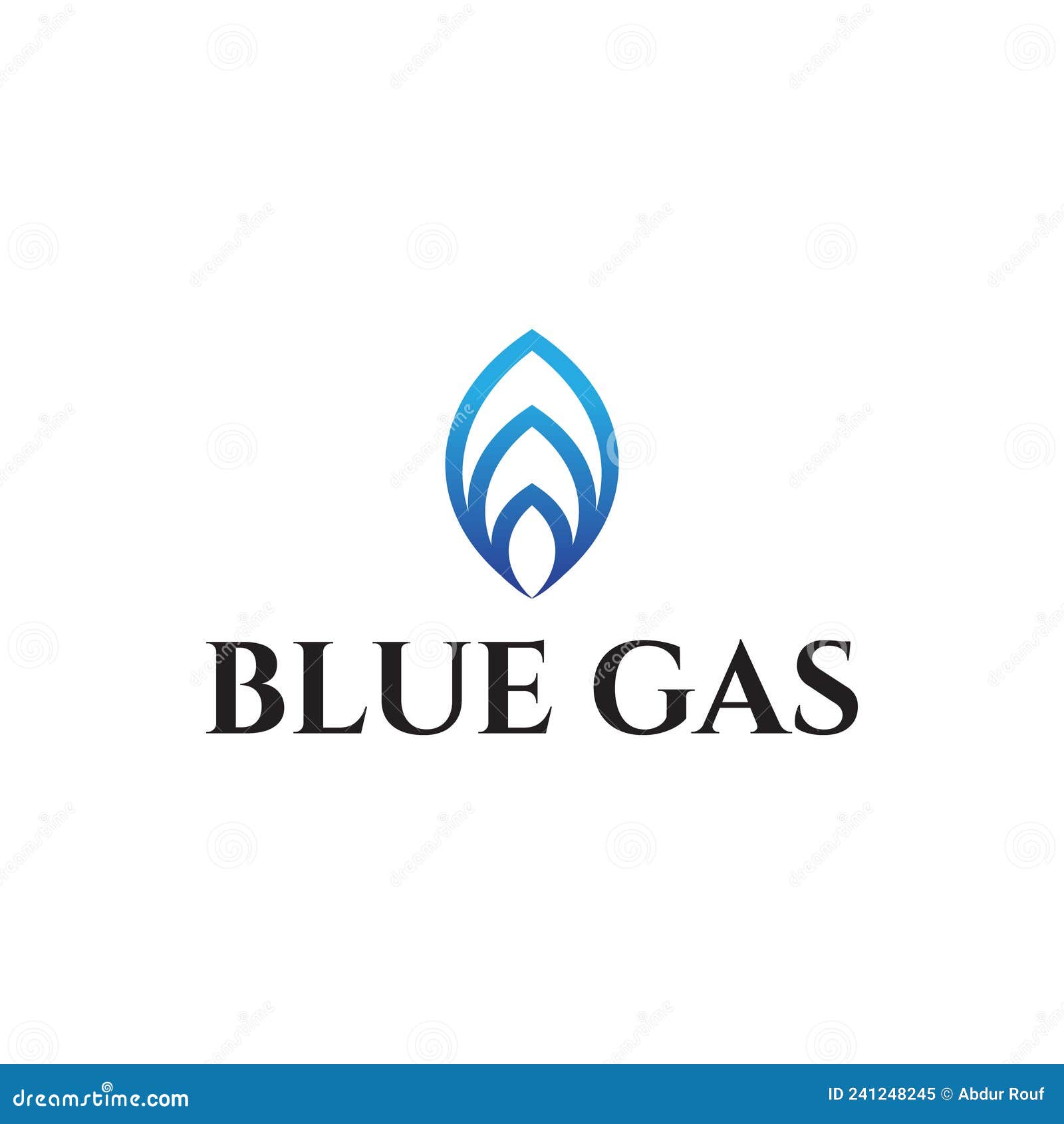 Logo bleu gaz illustration de vecteur. Illustration of marque - 241248245
