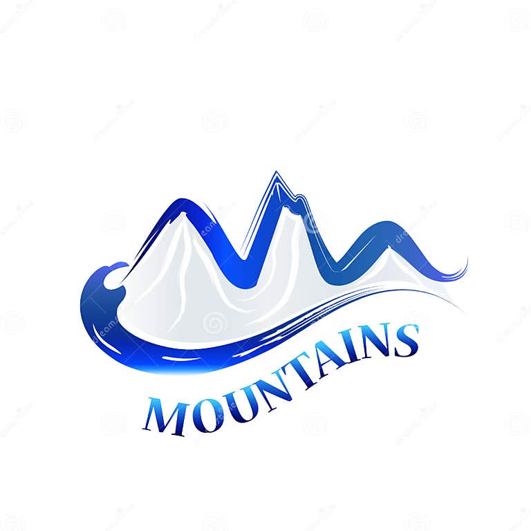 Logo Blue Mountains Identity Card Stock Vector - Illustration of sign ...