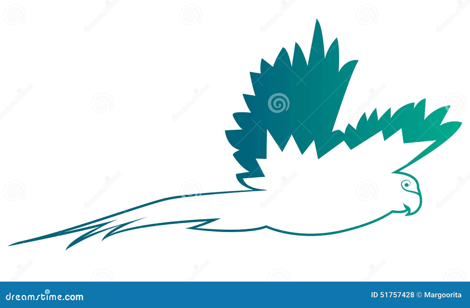 Logo blue parrot stock vector. Illustration of design - 51757428