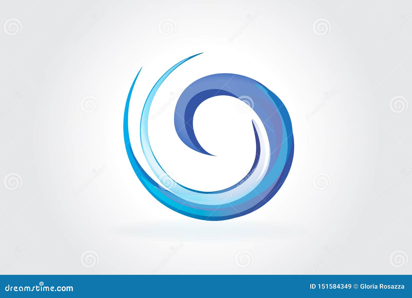 Spiral Waves Colors Palette Logo Vector Illustration | CartoonDealer ...