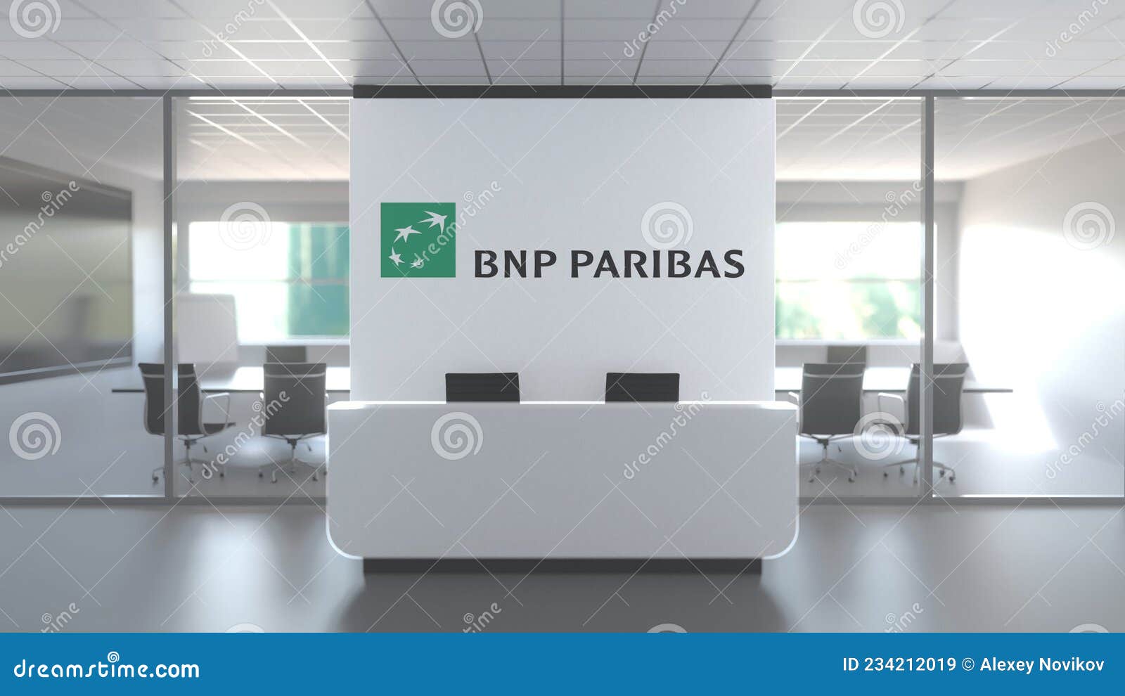 Logo of BNP PARIBAS on a Wall in the Modern Office, Editorial ...