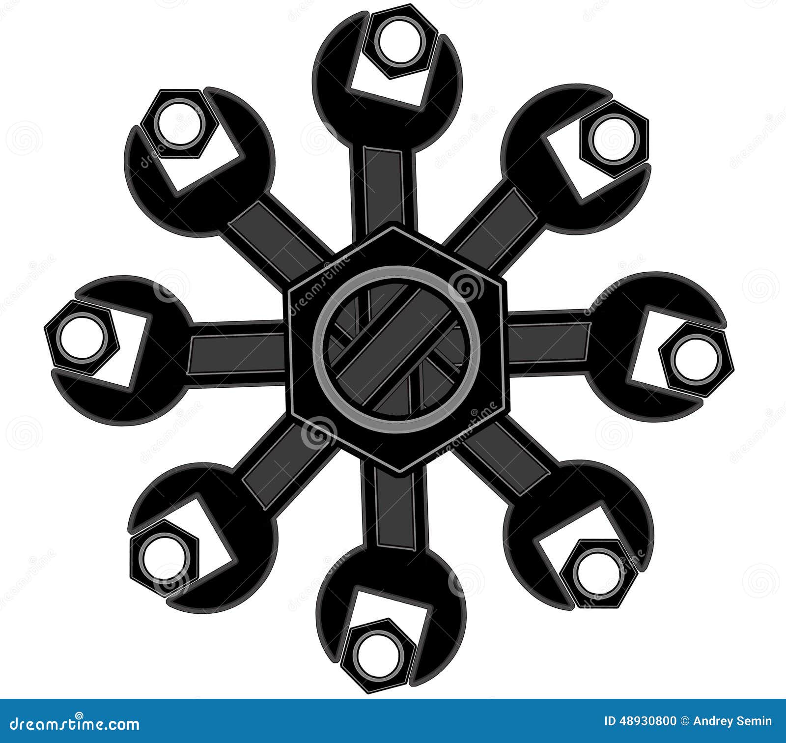 The Logo of the Bolts and Wrenches Stock Illustration - Illustration of ...