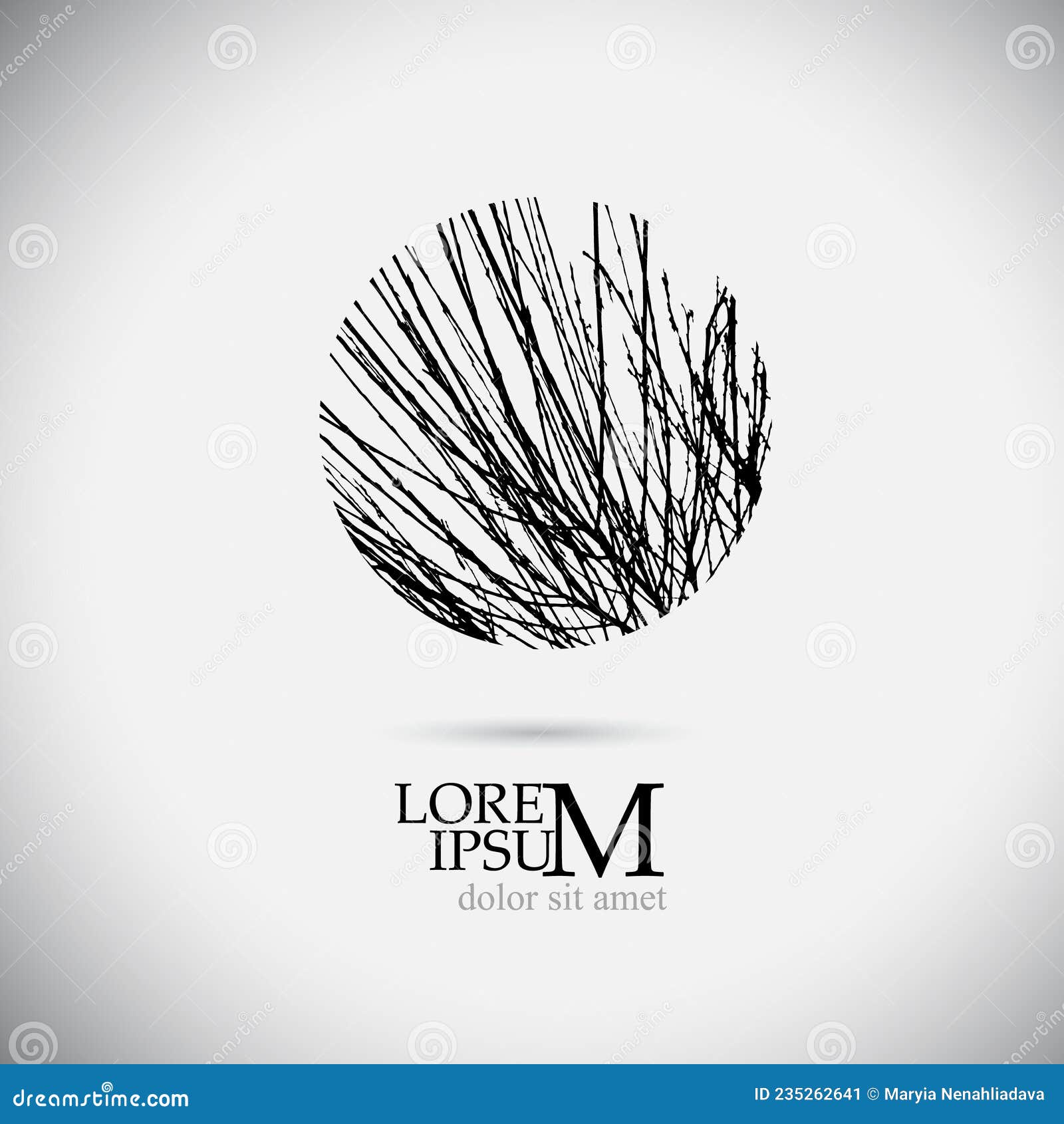 The Logo of the Branches of the Tree Circle. Vector Illustration Stock ...