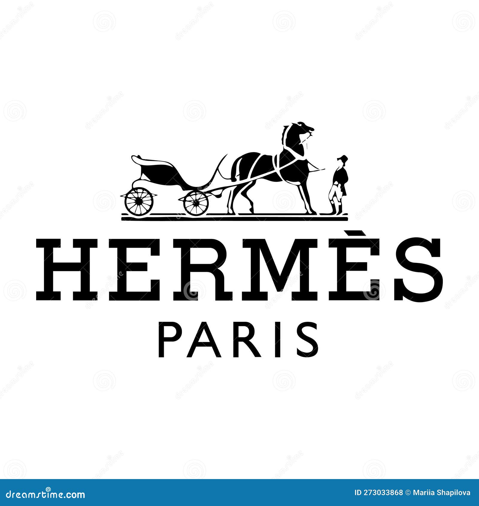 Logo of the brand Hermes editorial stock photo. Illustration of logo ...
