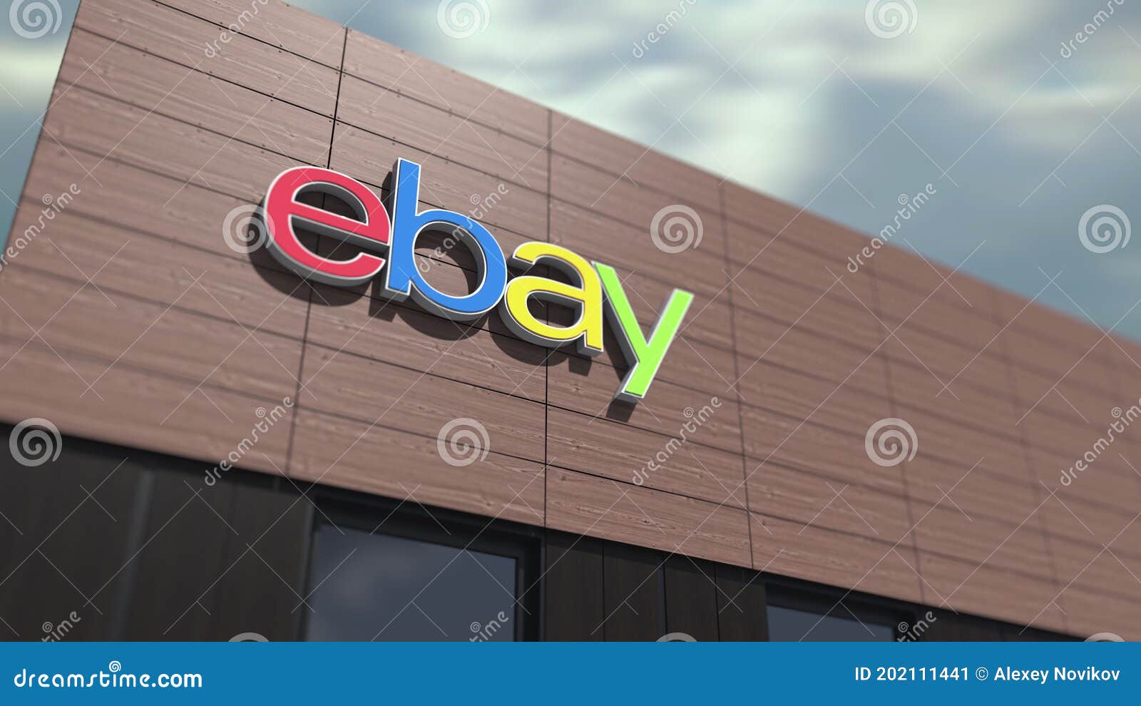 EBay Logo on the Building, Editorial 3d Rendering Editorial Photo ...