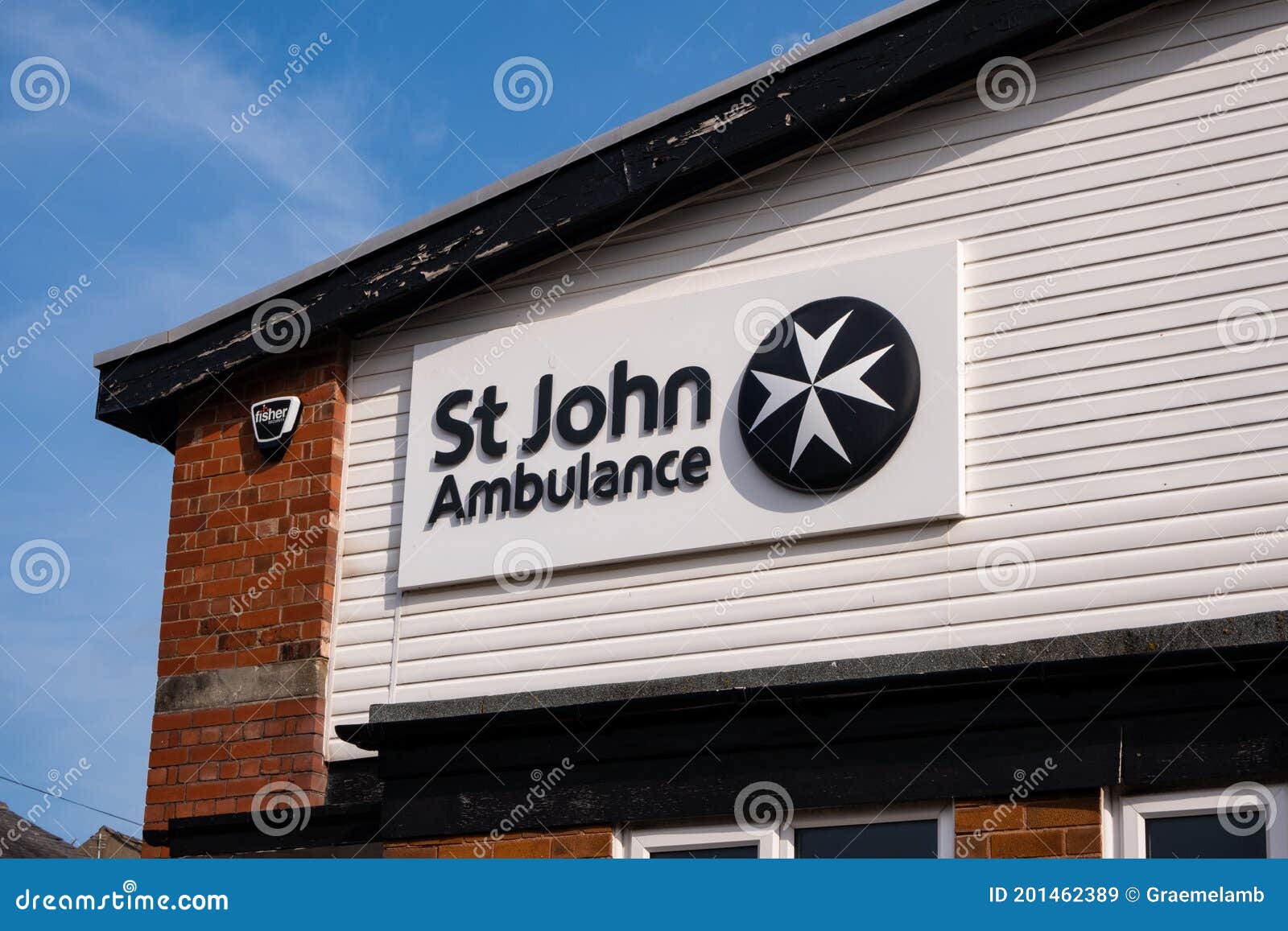 Logo on the Building of St Johns Ambulance InBlackpool August 2020 ...