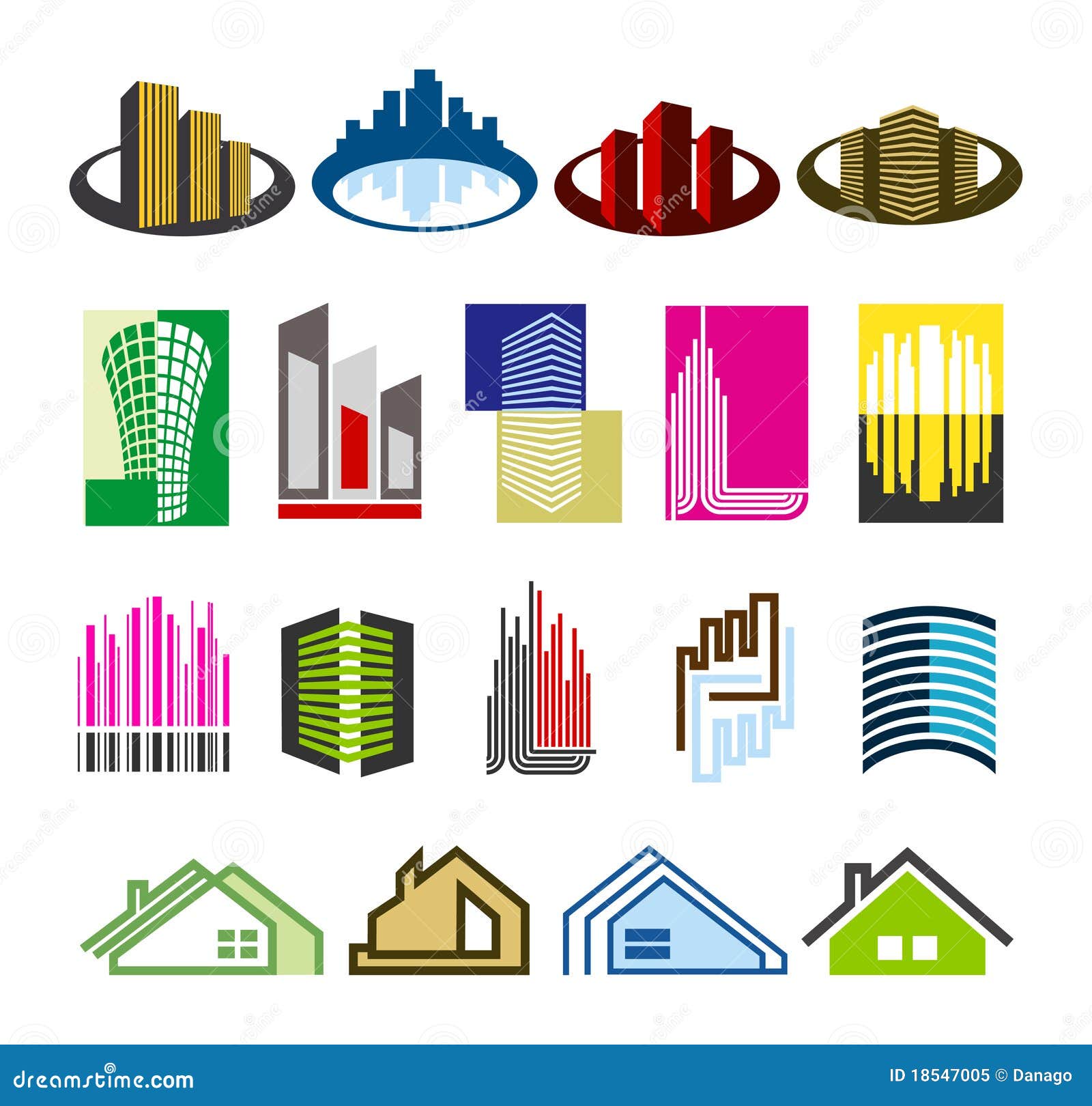Logo buildings stock vector. Illustration of logo, domestic - 18547005
