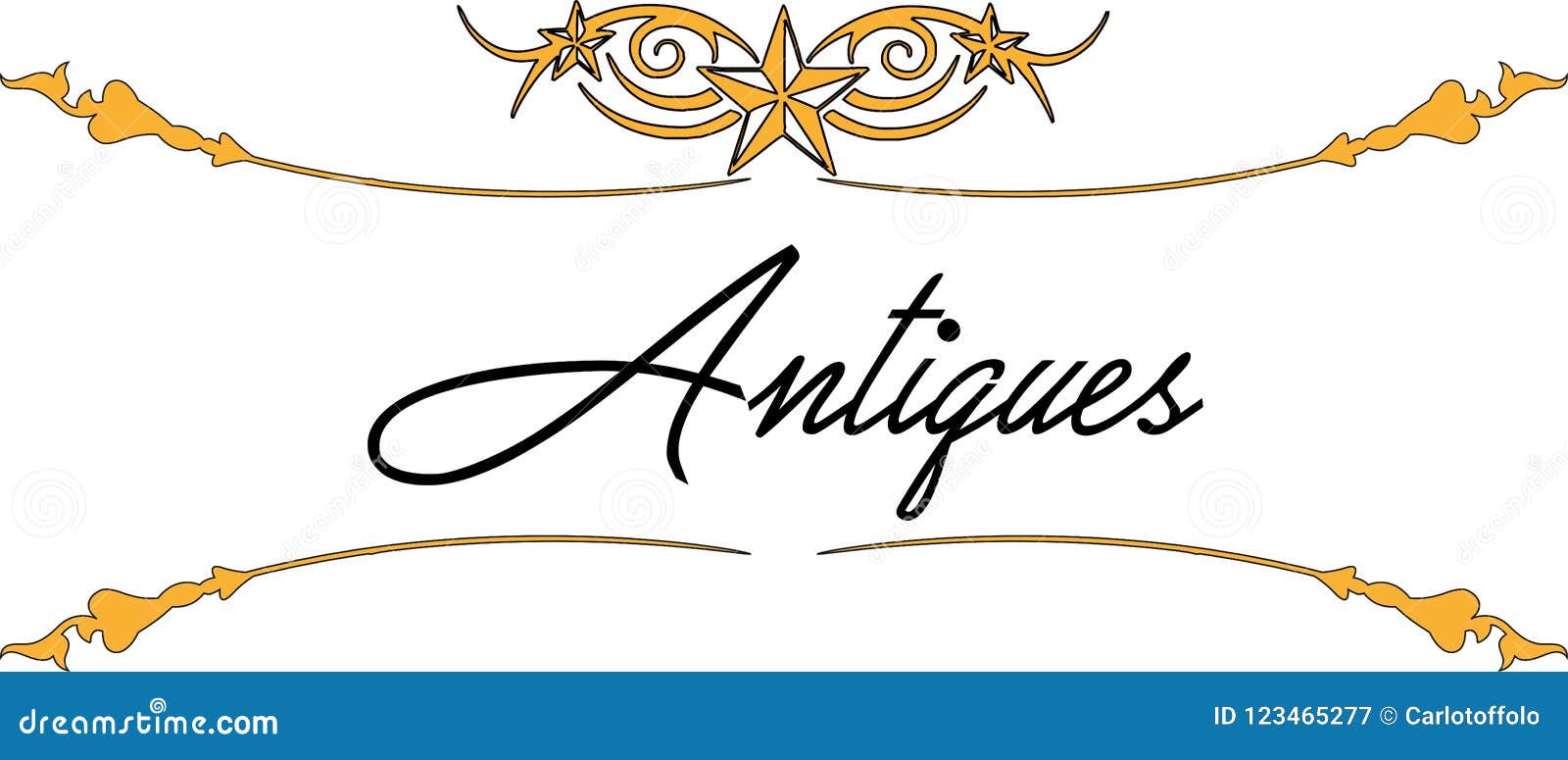 Logo - Antiques 05 stock vector. Illustration of iron - 123465277
