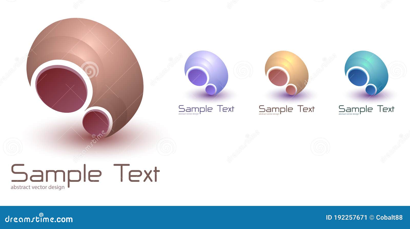 Logo business 3D shape stock vector. Illustration of technology - 192257671