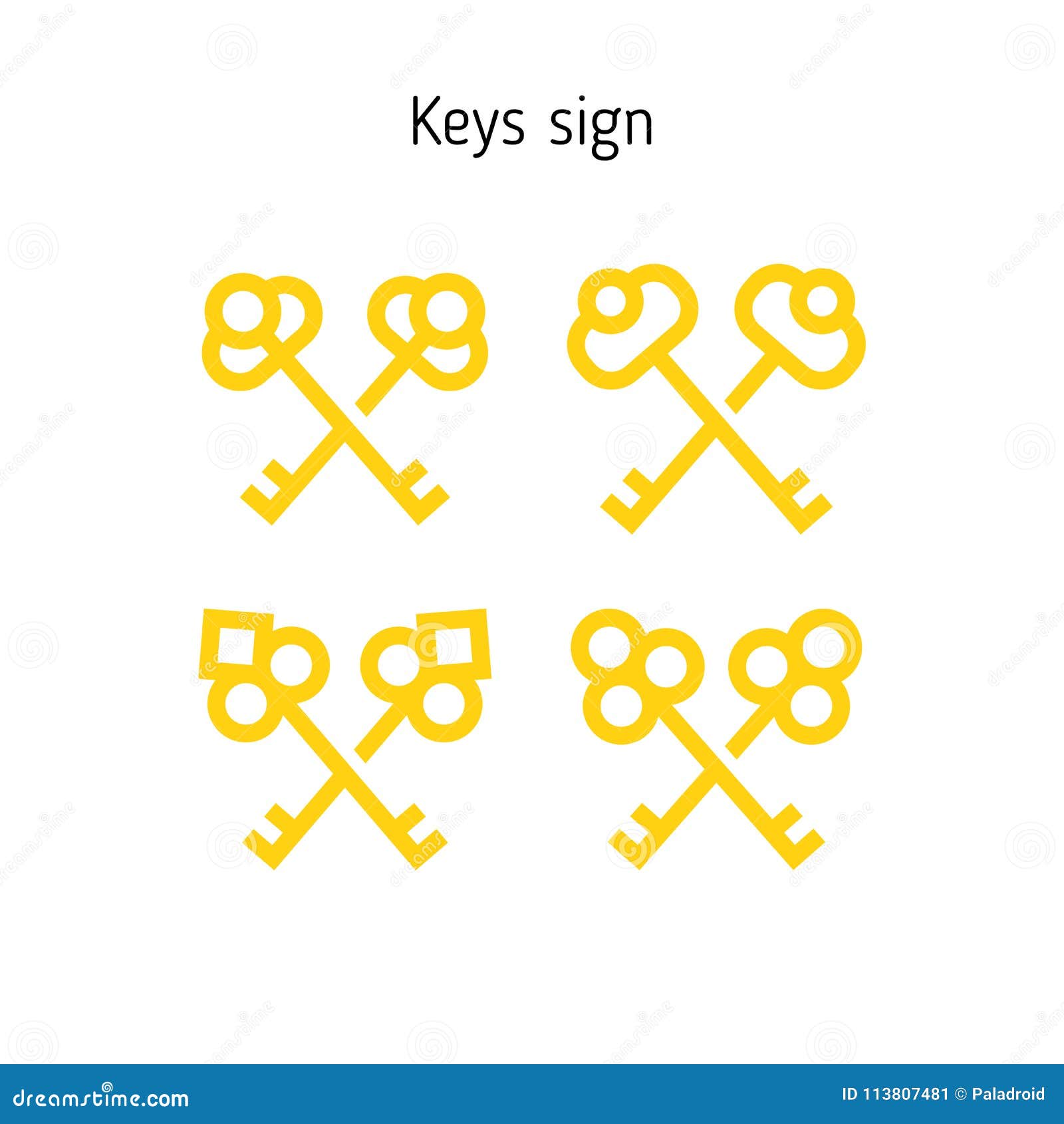 Logo for Business in the Form of Crossed Keys Stock Vector ...