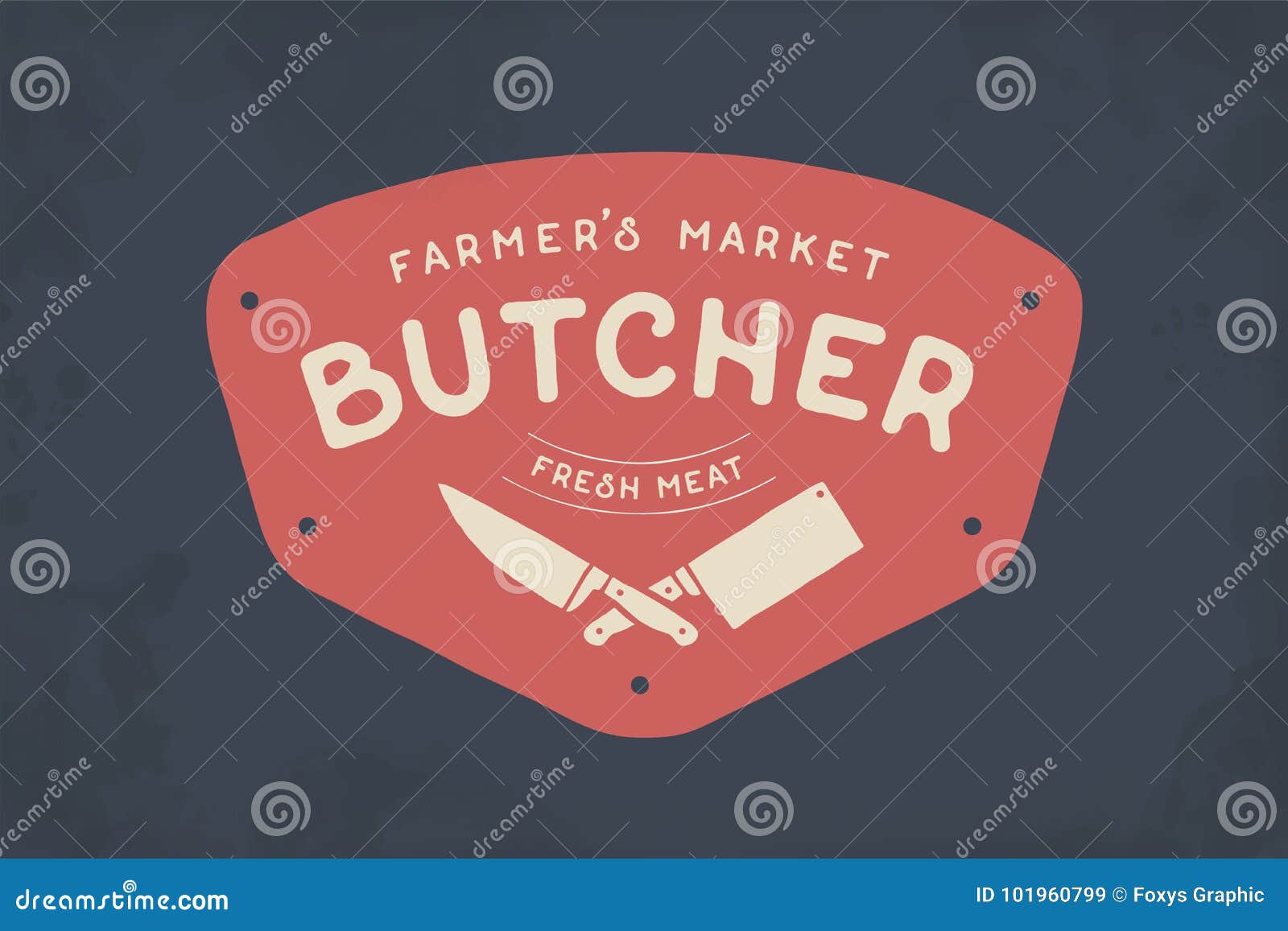 Butcher Meat Shop Product Logo With Crossed Cleaver, Cow, Pig, Hen ... Butcher Meat Shop Product Logo With Crossed Cleaver, Cow, Pig, Hen ...