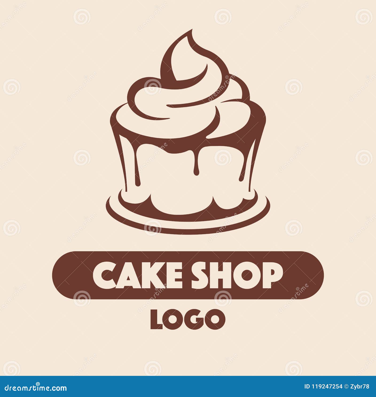 Logo Cake shop stock vector. Illustration of holiday - 119247254