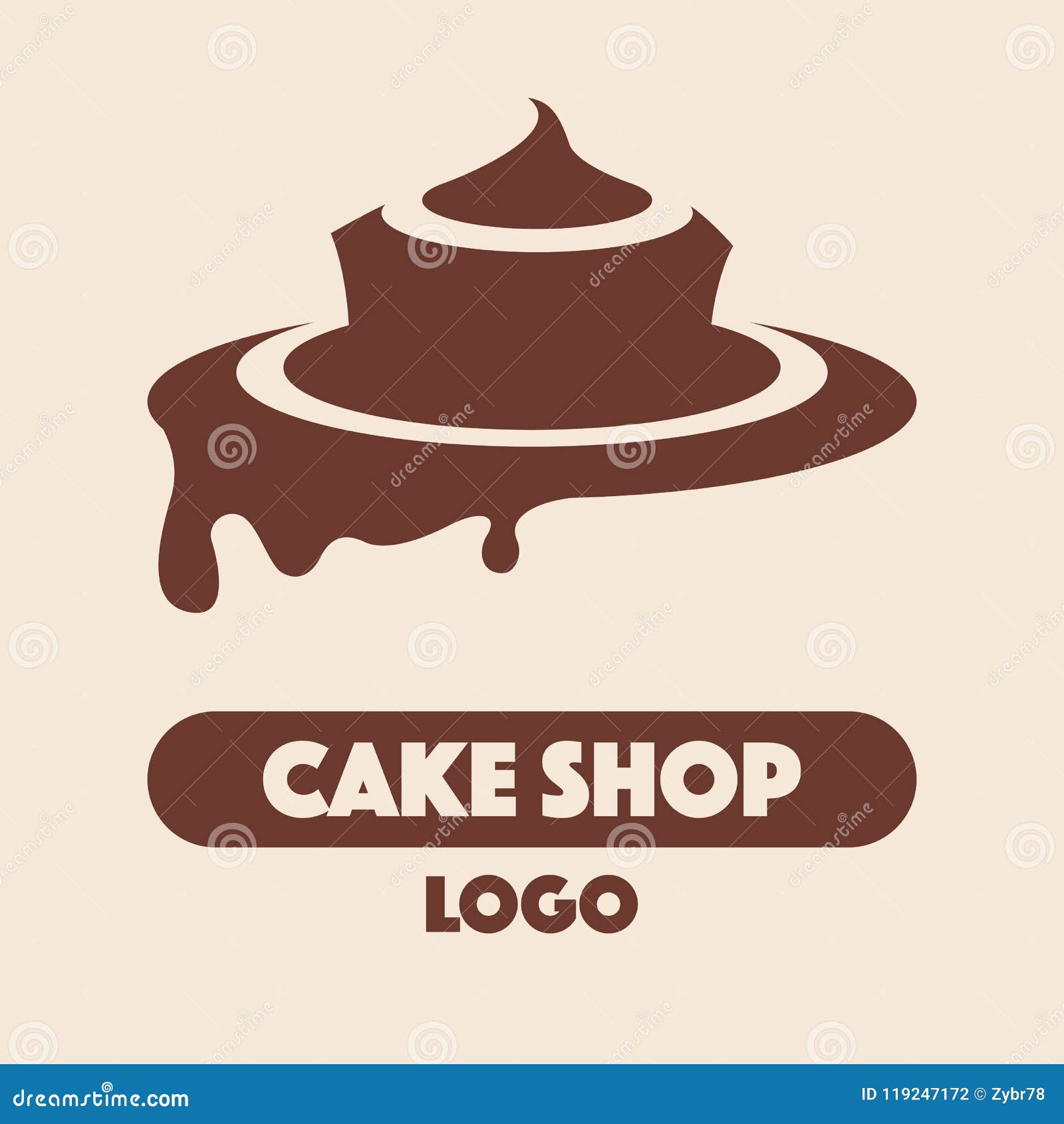 Logo Cake shop stock vector. Illustration of dessert - 119247172