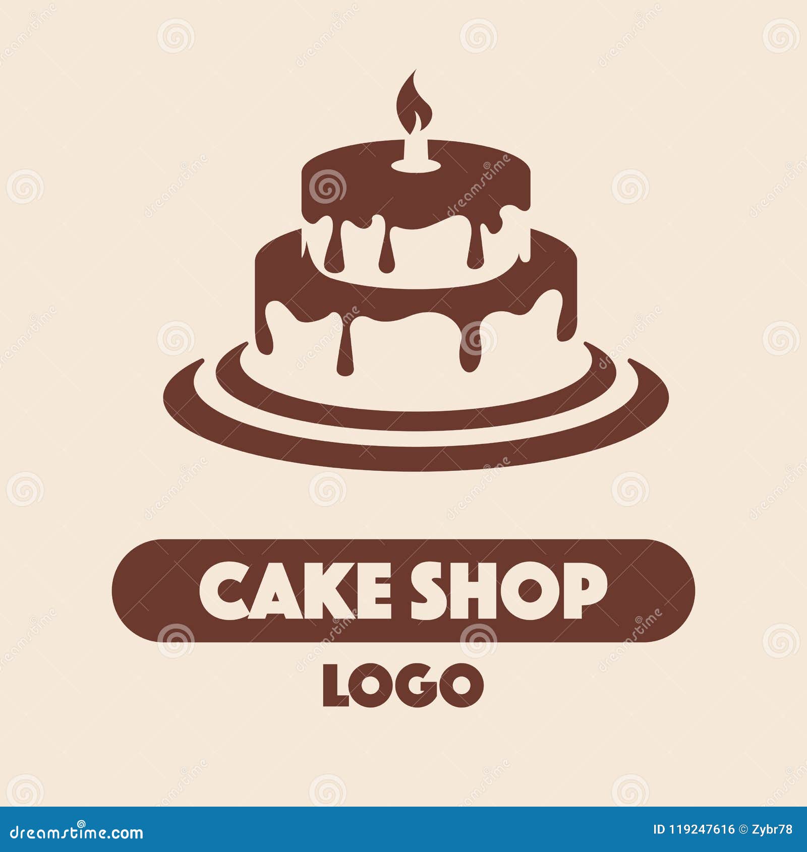 Logo Cake shop stock vector. Illustration of holiday - 119247616
