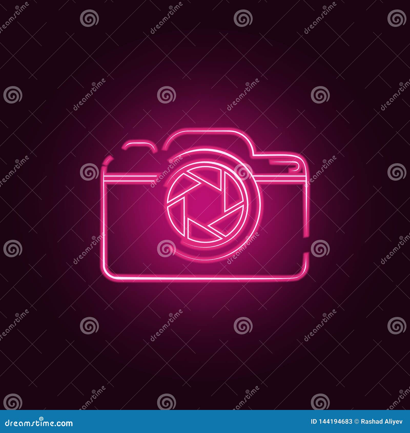Logo Camera Icon. Elements of Photo in Neon Style Icons Stock ...