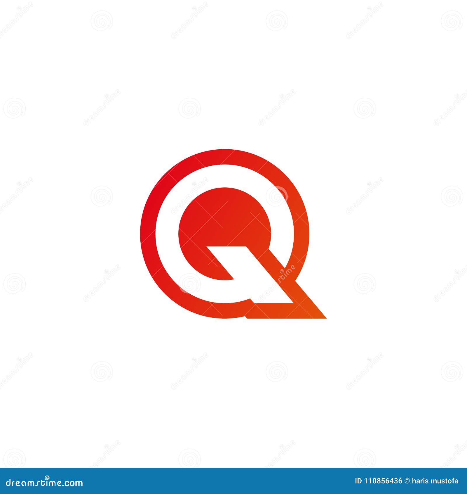 Elegant Letter Q with Red Gradient Color Logo Design Template Vector ...