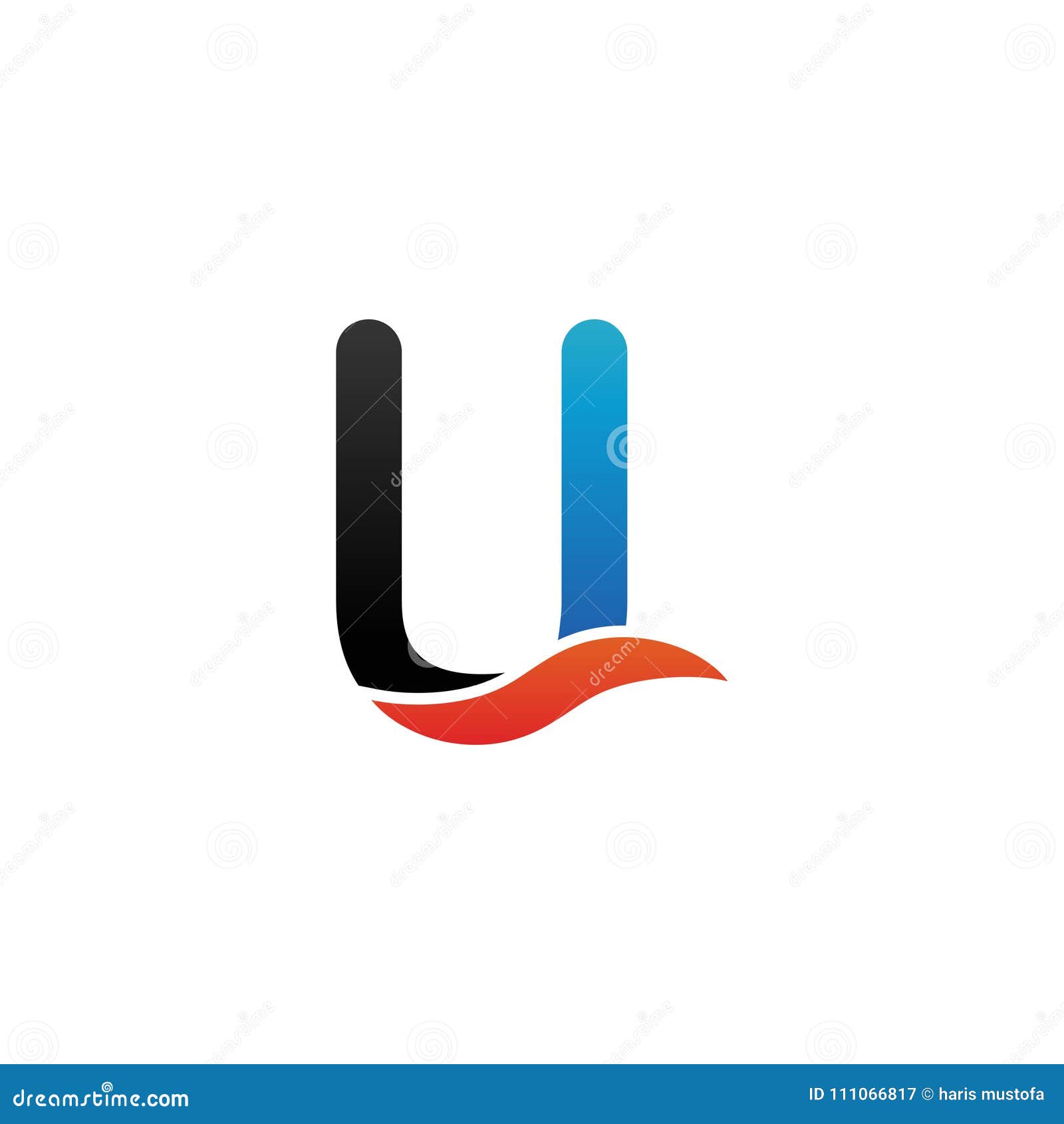 Wavy Alphabet Logo Graphic Template Vector Stock Vector - Illustration ...