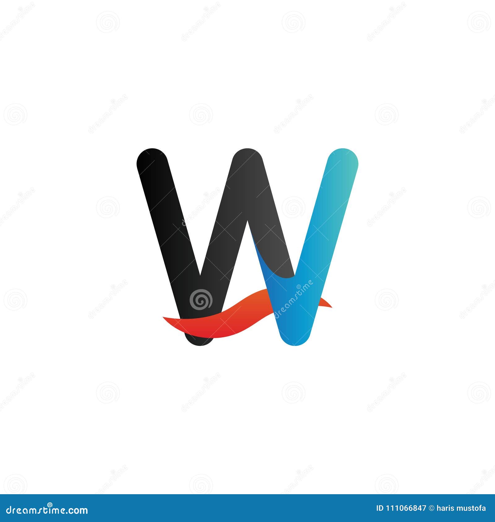 Wavy Alphabet Logo Graphic Template Vector Stock Vector - Illustration ...