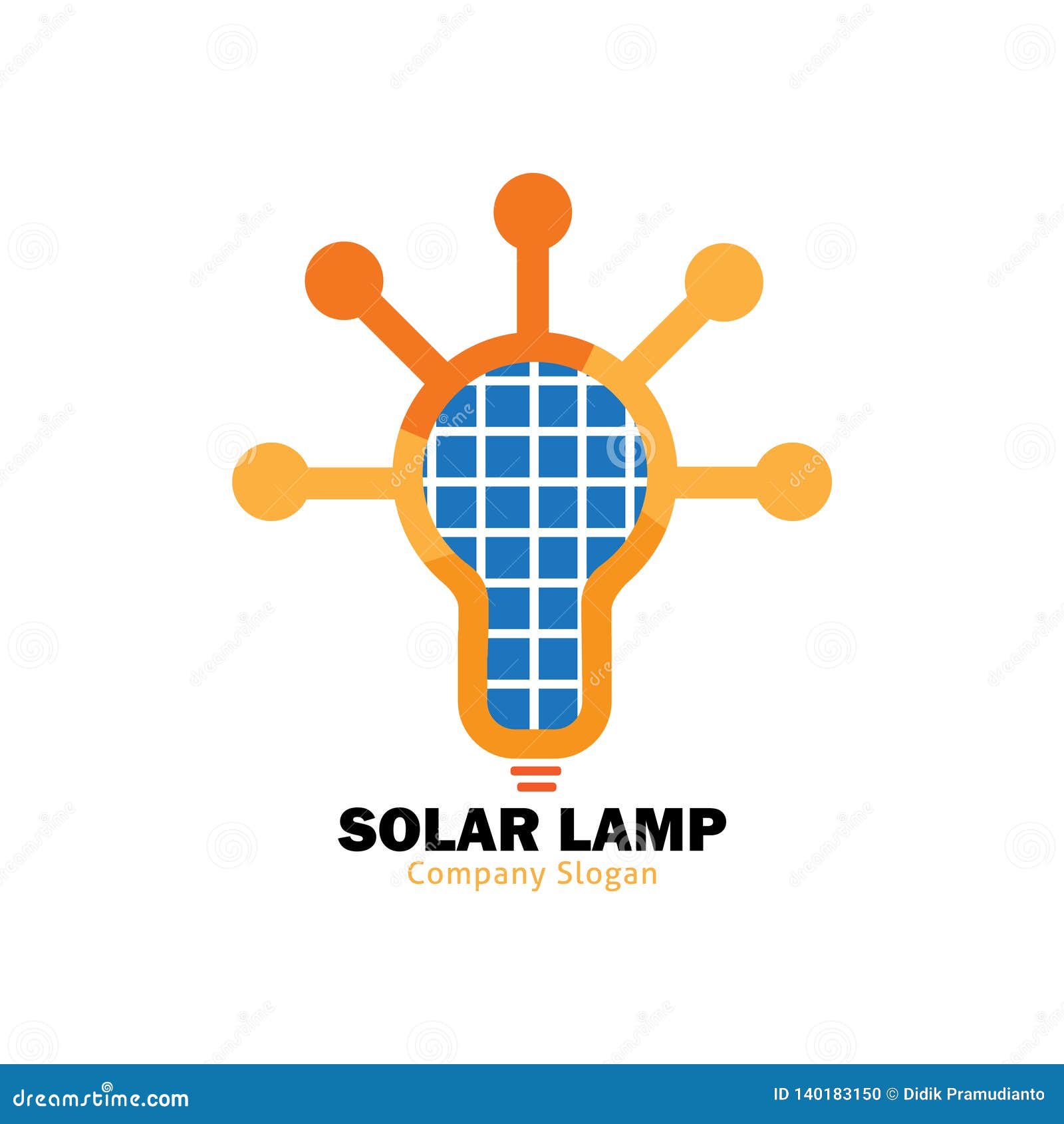 Solar lamp logo stock vector. Illustration of bulb, conservation ...