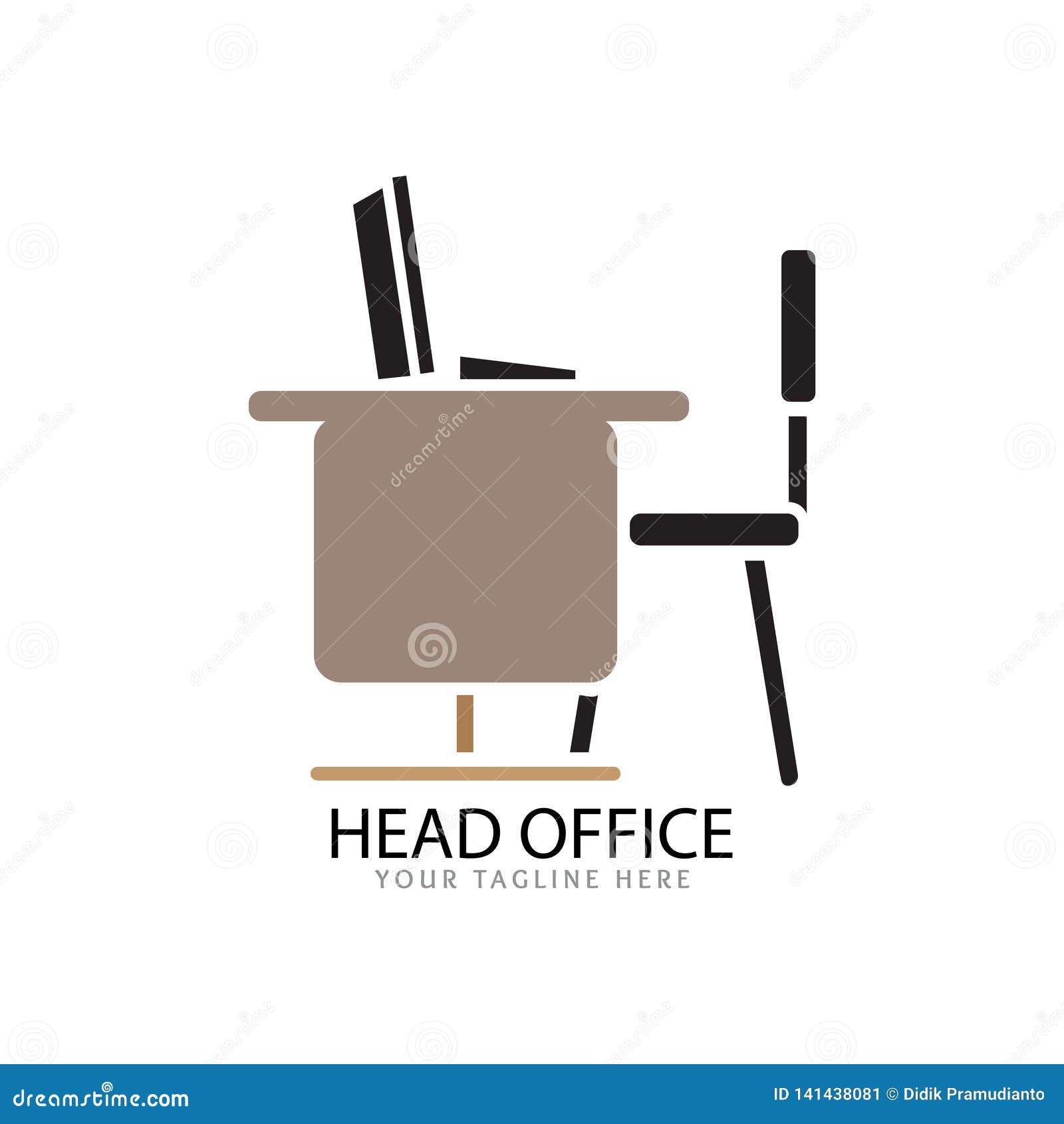 Office logo for work stock vector. Illustration of drawn - 141438081