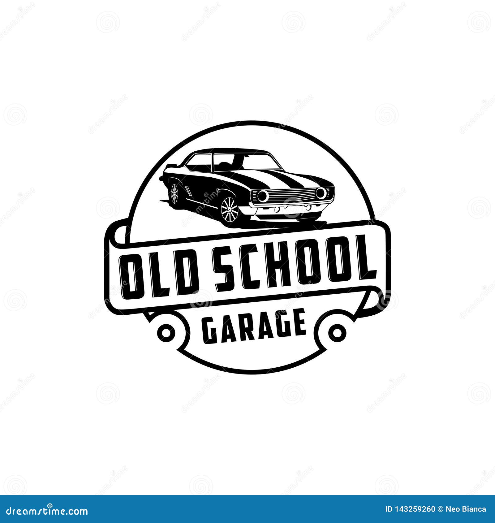 Old School Garage and Classic Car Service Logo Vector Stock Vector ... Old School Garage and Classic Car Service Logo Vector Stock Vector ...