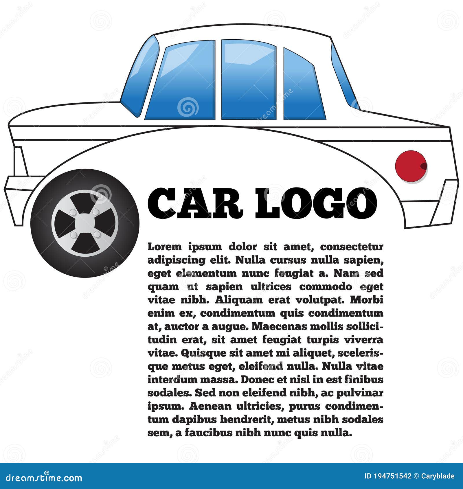 Logo on the car theme. stock vector. Illustration of isolated - 194751542