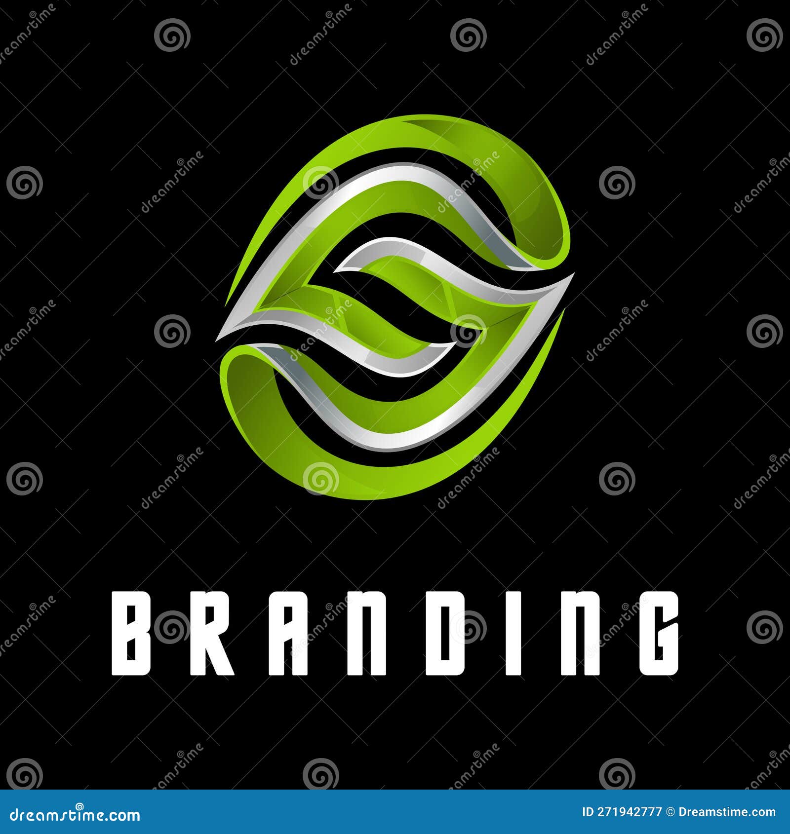 Logo Element Letter S Green Leaf Stock Vector - Illustration of organ ...