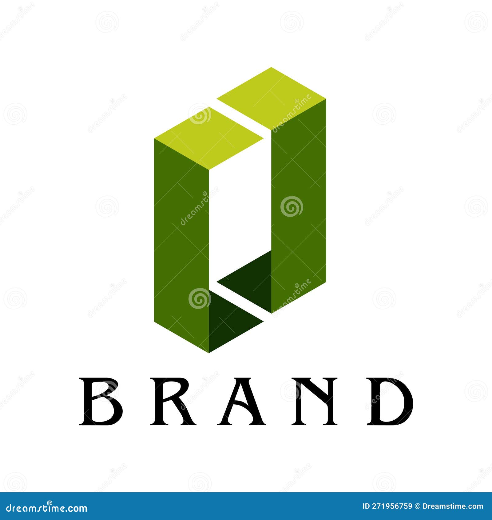 Logo Element Line Illusion Simple Green Stock Vector - Illustration of ...