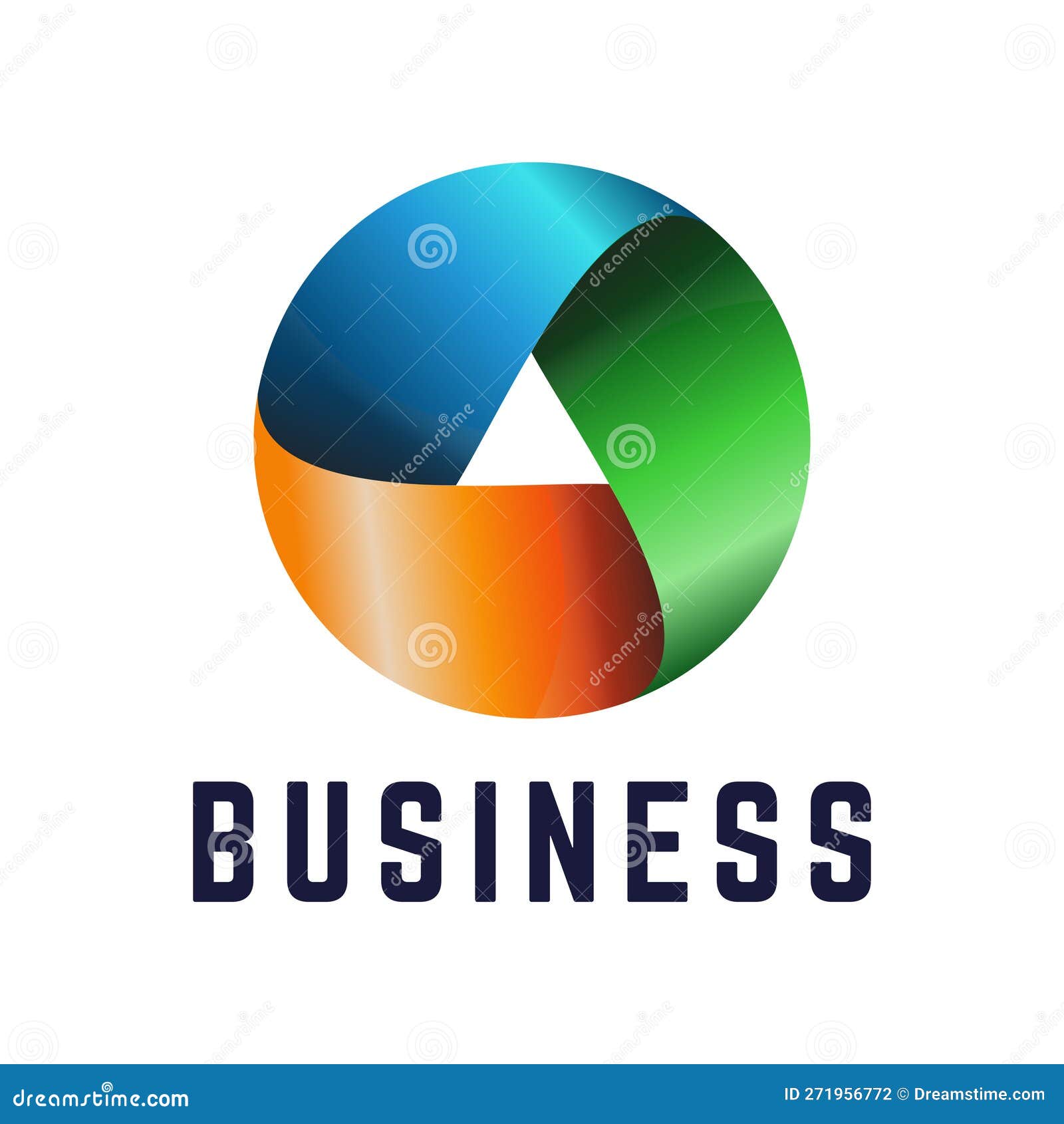 Logo Element Circle Tri Color Stock Vector - Illustration of good, ball ...