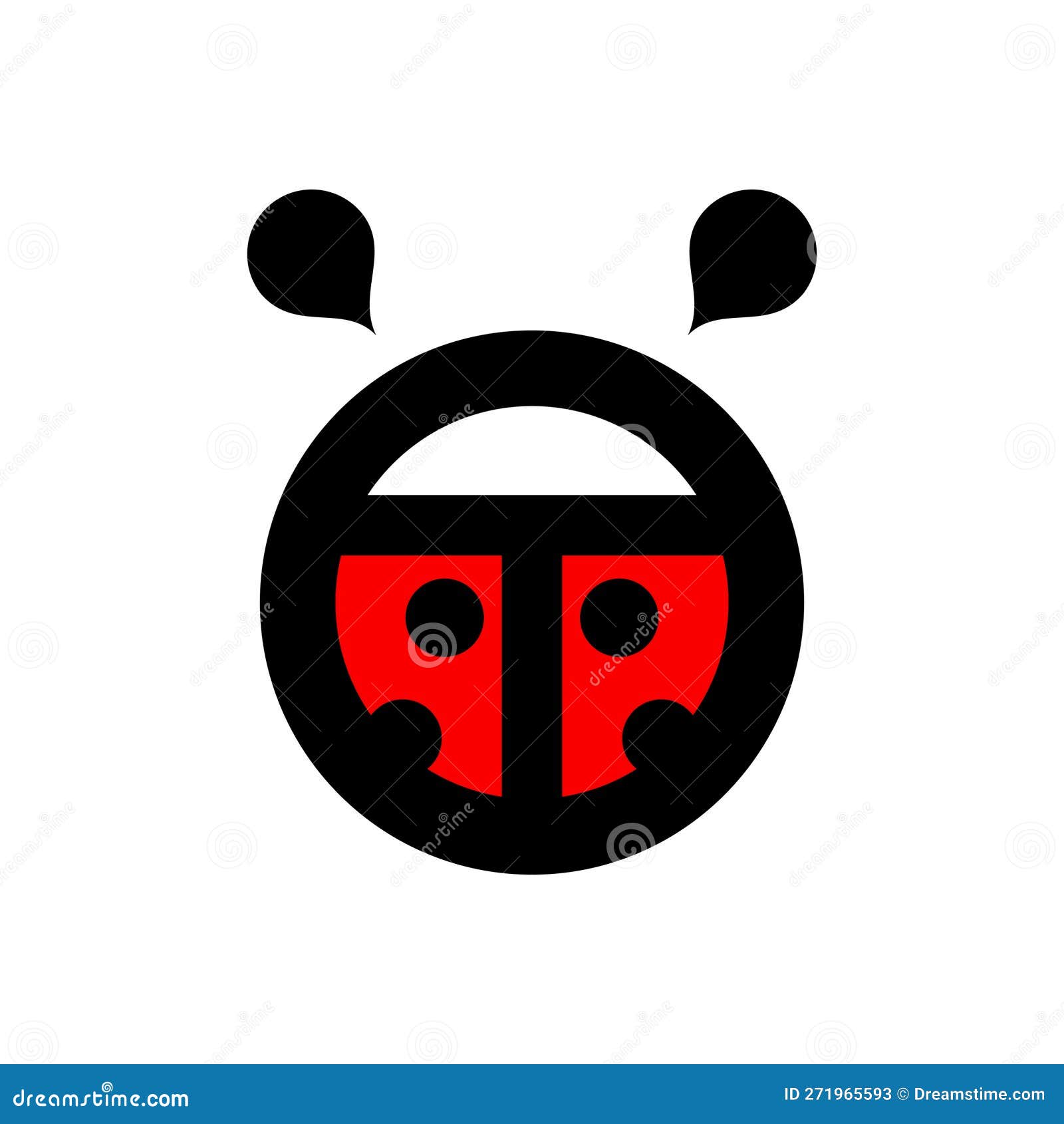 Symbol Ladybug Red Beetle And Cartoon Vector | CartoonDealer.com #231005904