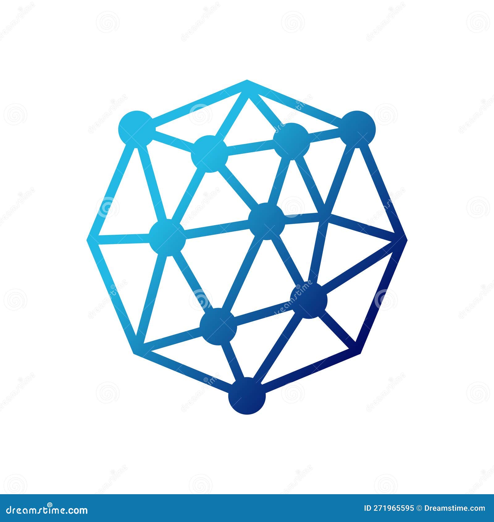 Logo Element Symbol Octagonal Network Stock Vector - Illustration of ...