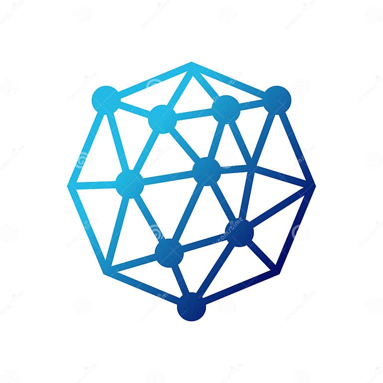 Logo Element Symbol Octagonal Network Stock Vector - Illustration of ...