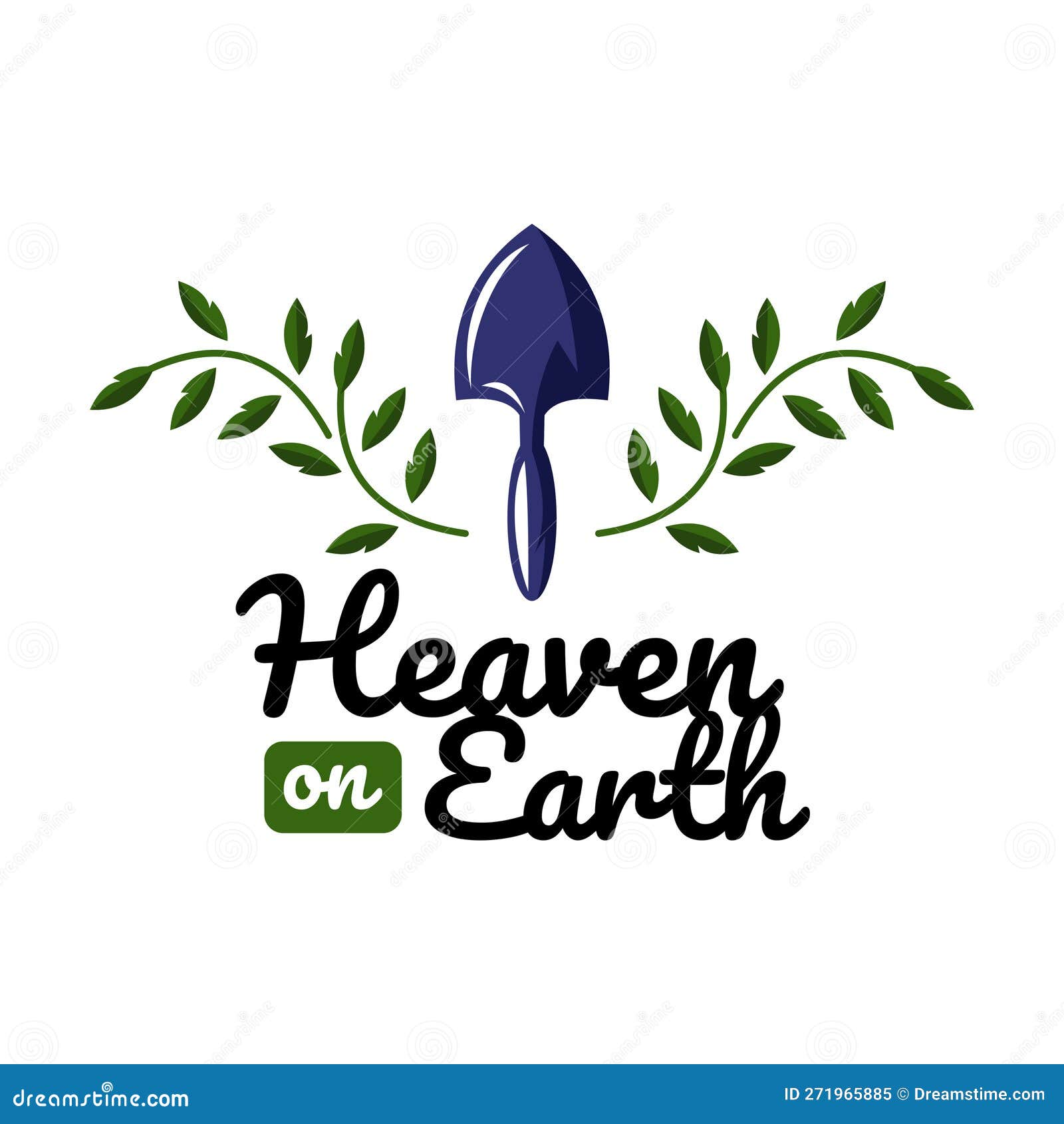 Logo Heaven Earth stock vector. Illustration of calligraphy - 271965885