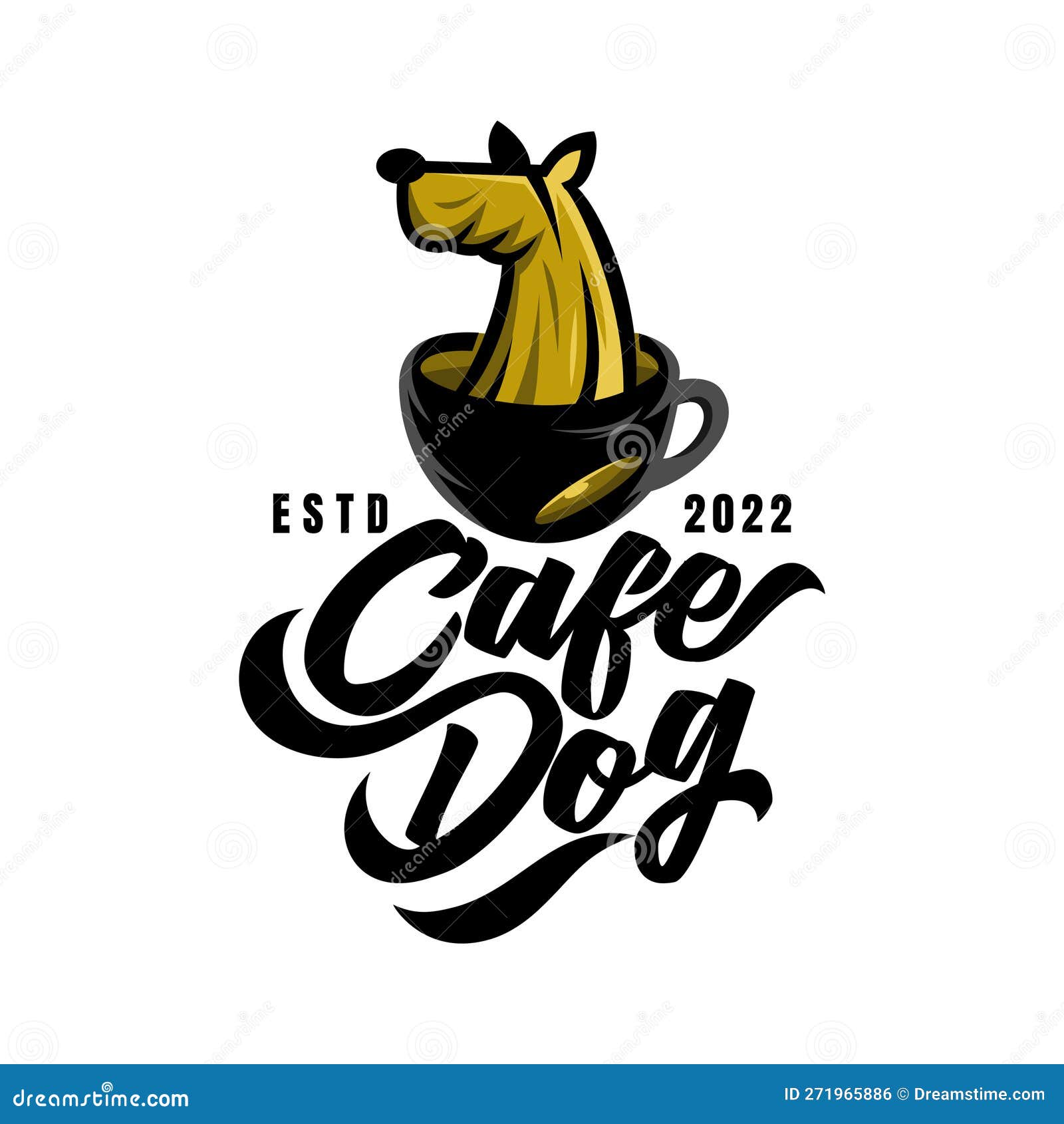 Logo Cafe Dog stock vector. Illustration of vector, food - 271965886