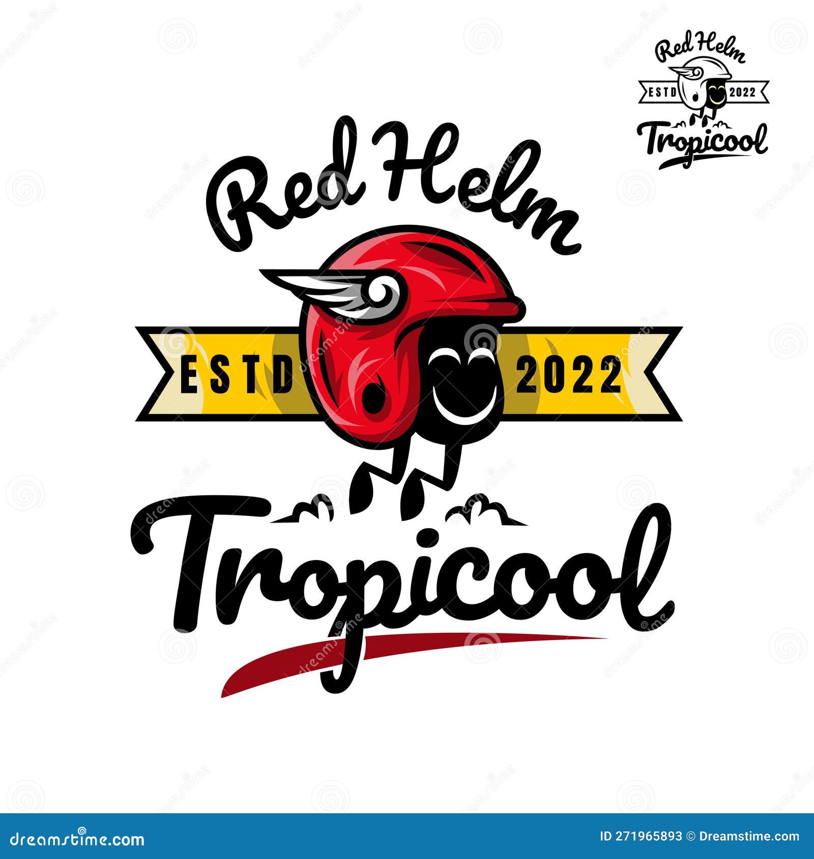 Logo Red Helmet Motorcycle stock vector. Illustration of motorbike ...