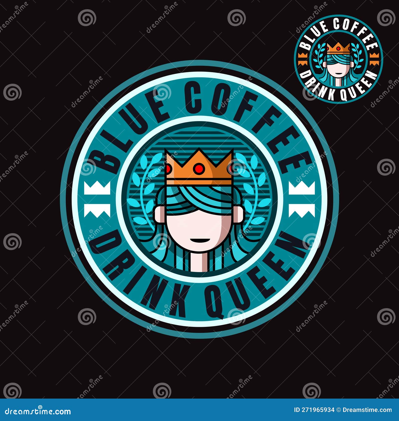 Logo Blue Coffee stock vector. Illustration of advertising - 271965934